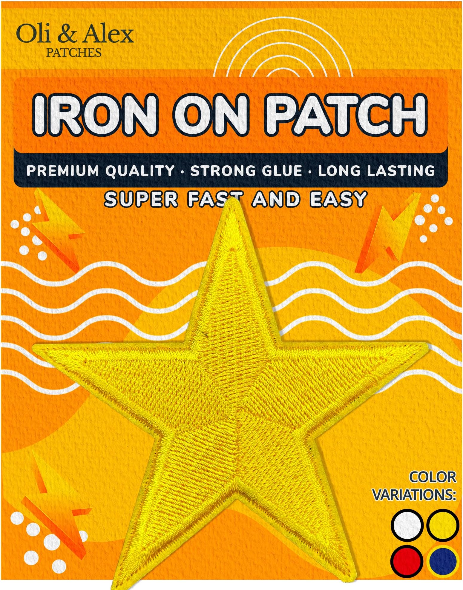 Amazon.com: Gold 1" Star - 2 for The Price of ONE!! - Embroidered Iron ...