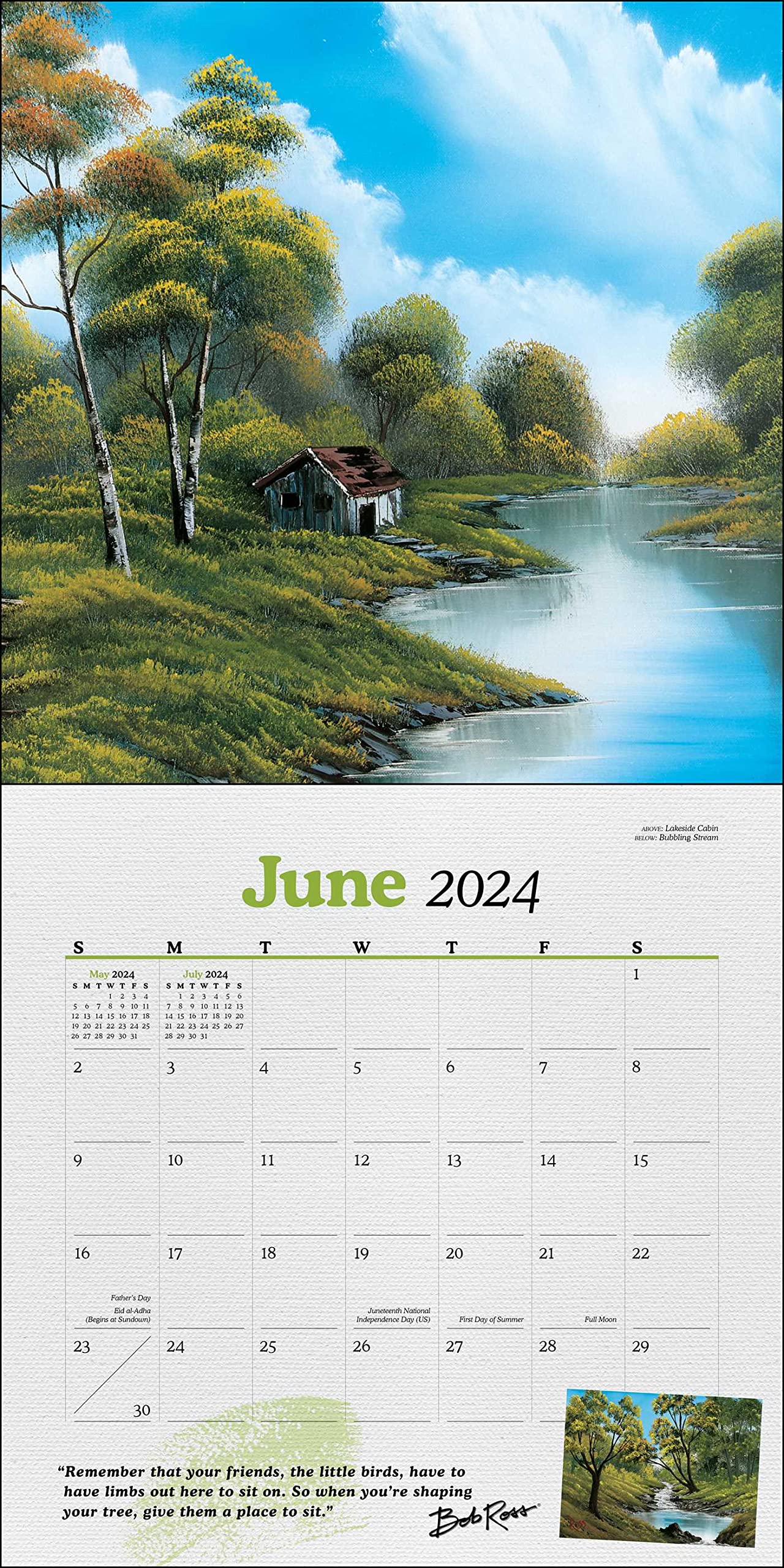 Snapklik.com : Bob Ross 2024 Wall Calendar