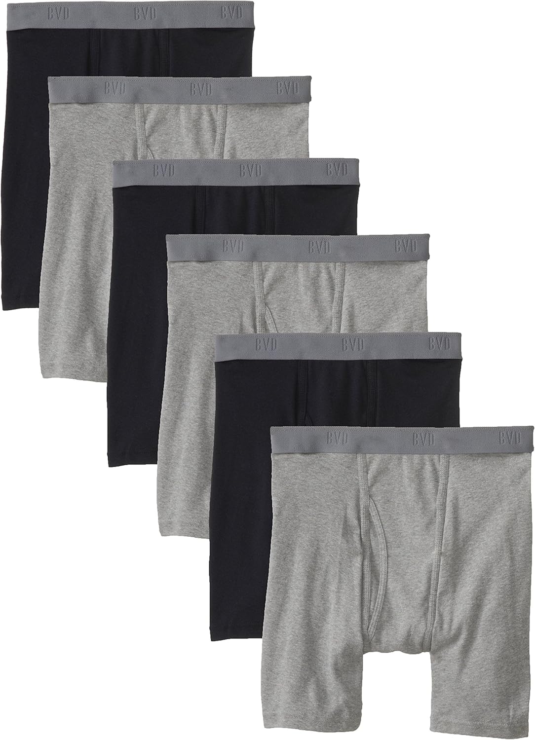 BVD Men's 6 Pack Boxer Brief at Amazon Men’s Clothing store