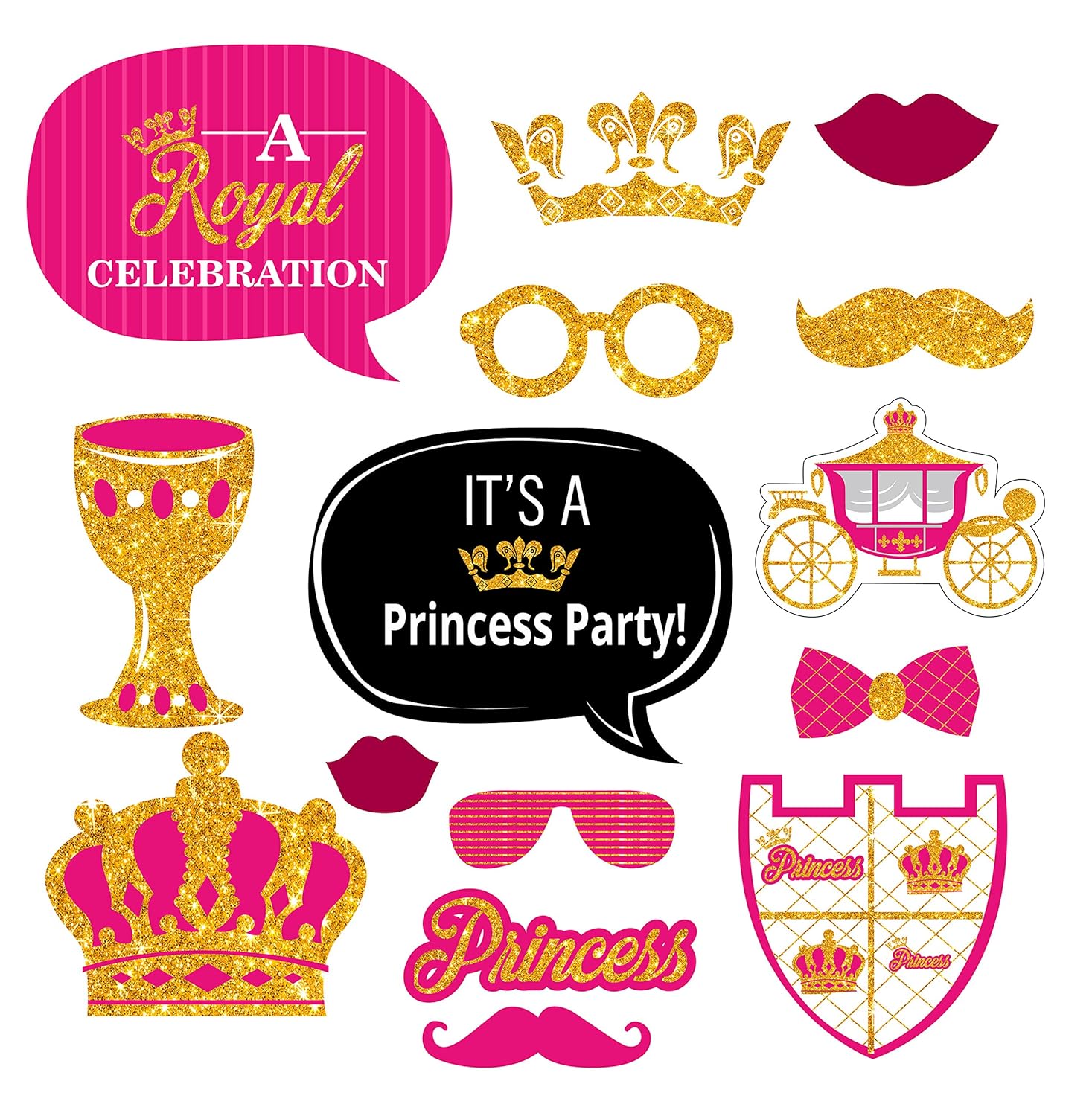 Party Propz Princess Birthday Decorations - 17pcs Baby Photoshoot Props ...