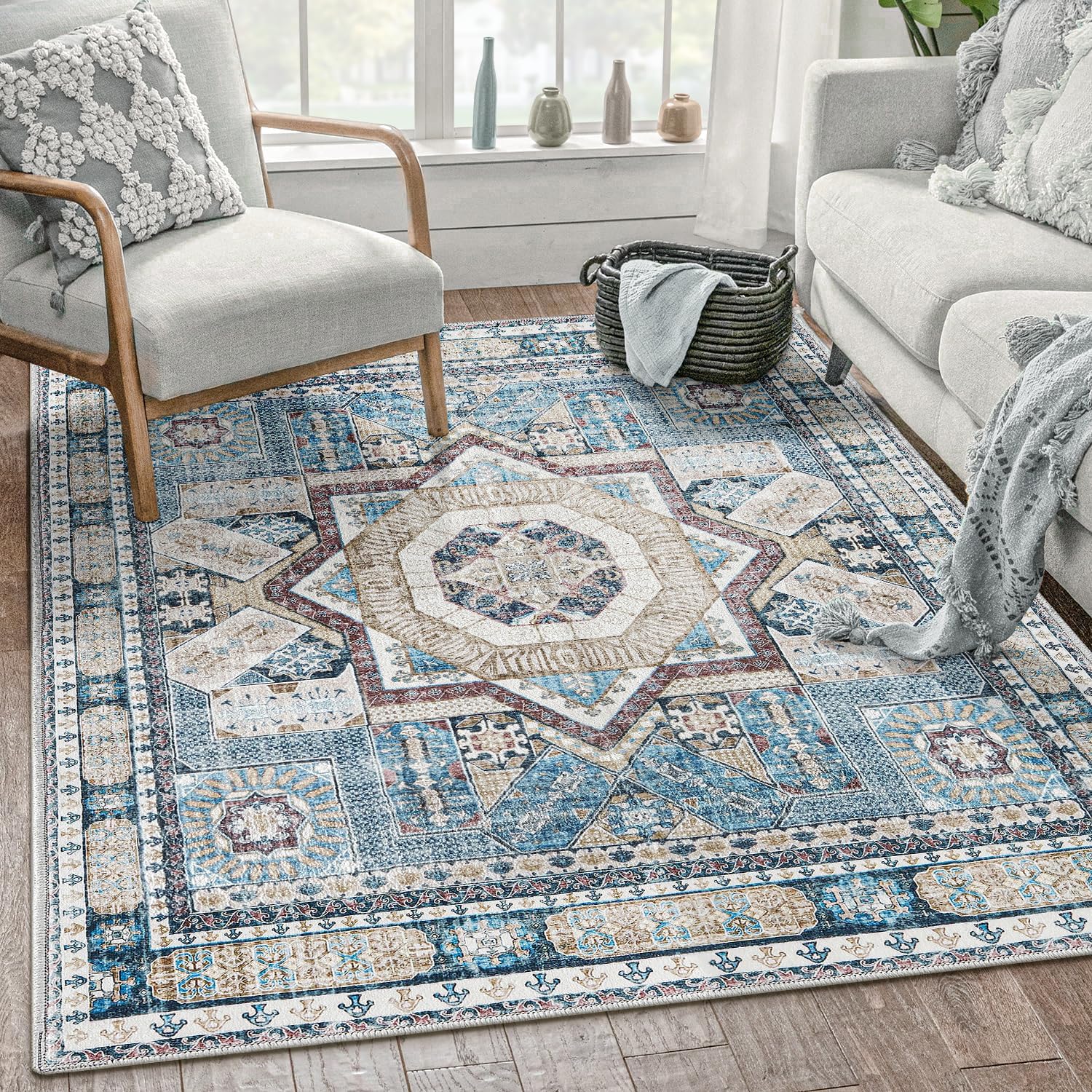 Amazon.com: DCX 3x5 Area Rug, Soft Machine Washable Non Slip with ...