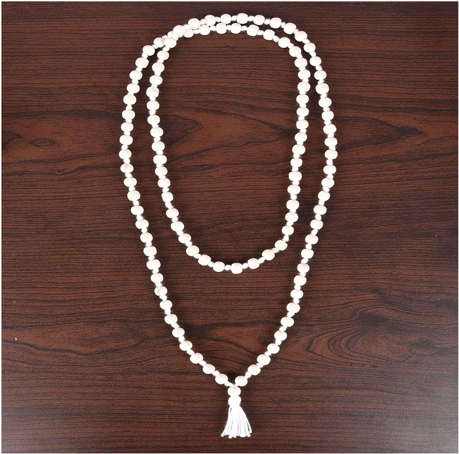 White Neem Beads Japa Mala 108+1 Beads, 8 MM Beads Size : Amazon.ca: Home