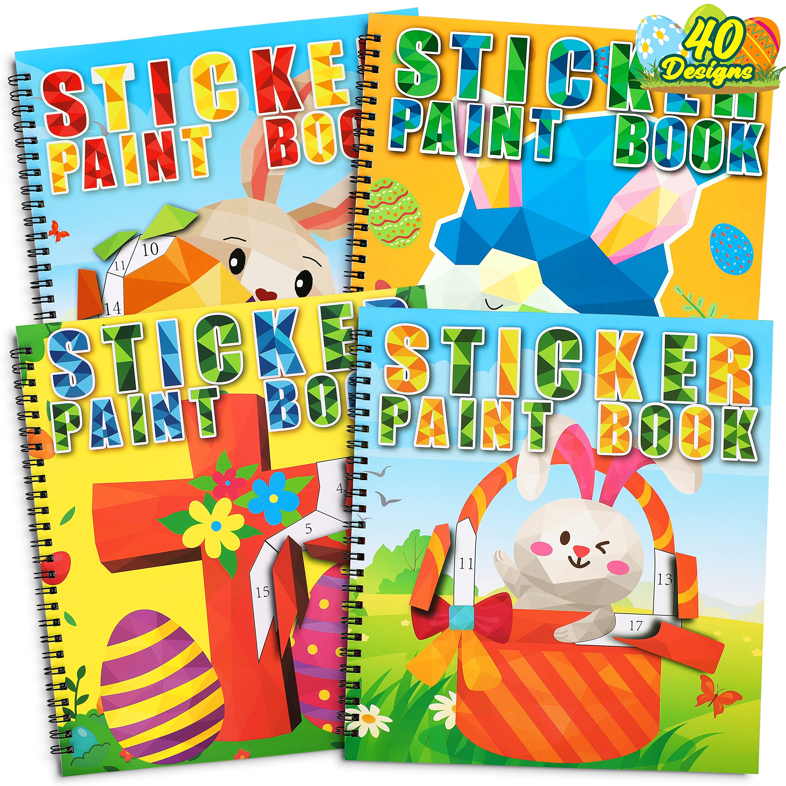 Snapklik.com : 90shine 4PCS Easter Crafts For Kids Ages 4-8 Sticker Books
