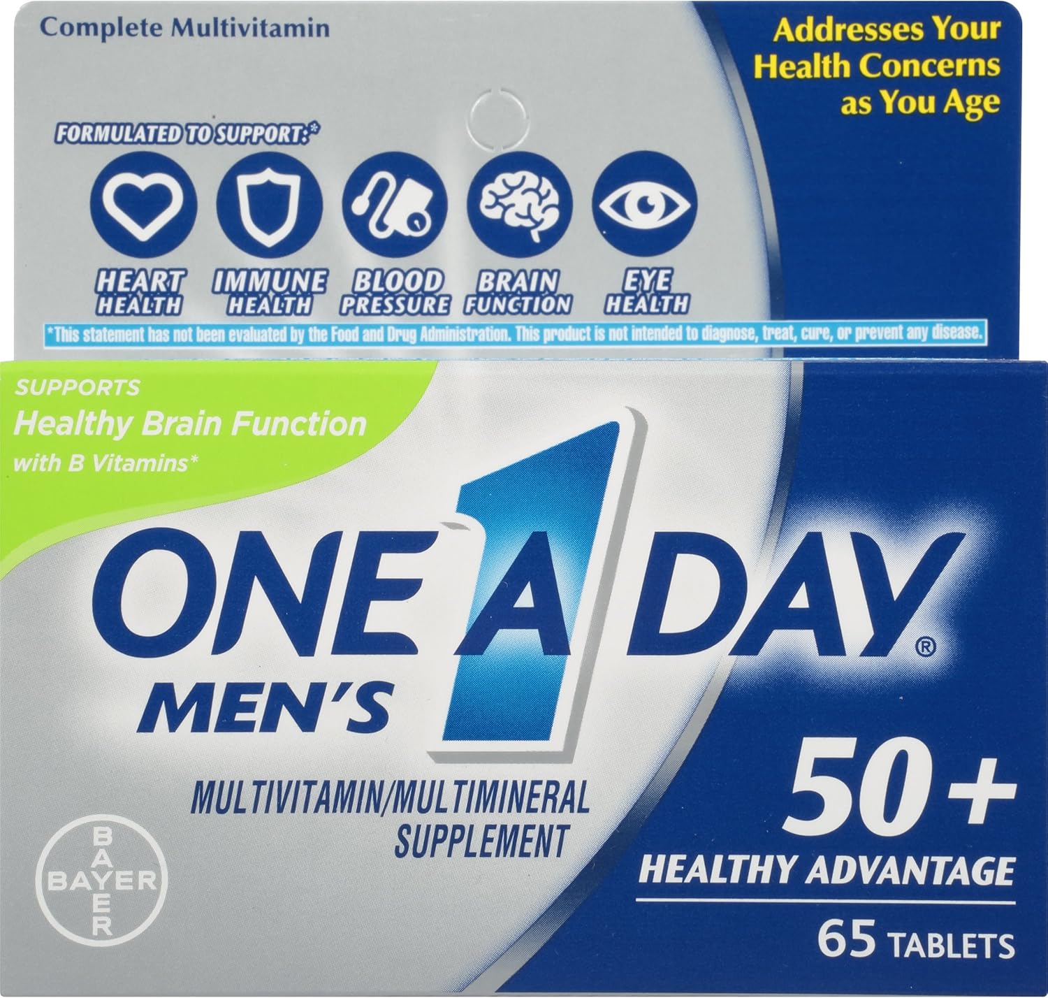 Amazon.com: One A Day Men's 50+ Healthy Advantage Multivitamin, 65 ...
