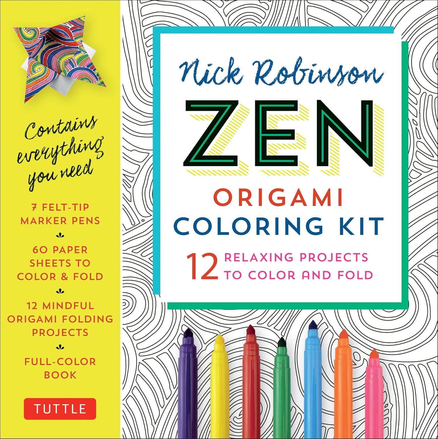 Amazon.com: Zen Origami Coloring Kit: 12 Relaxing Projects to Color and ...