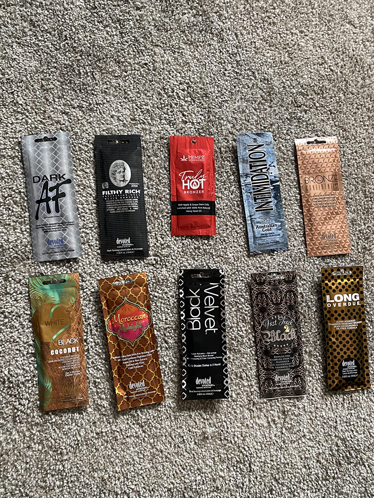 $3/mo - Finance 10 New Tanning Lotion Sample Packets - Major Brands ...