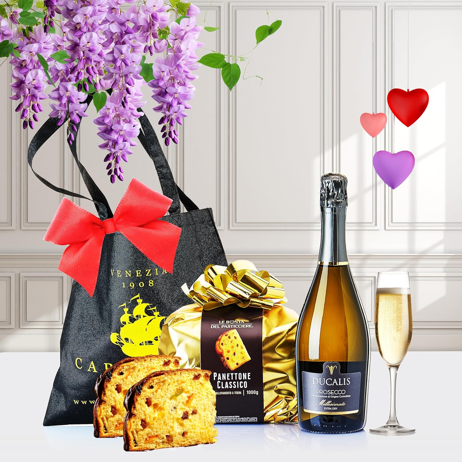 Caravella Fine Food Italian Panettone Classico & Prosecco DOC Extra Dry ...