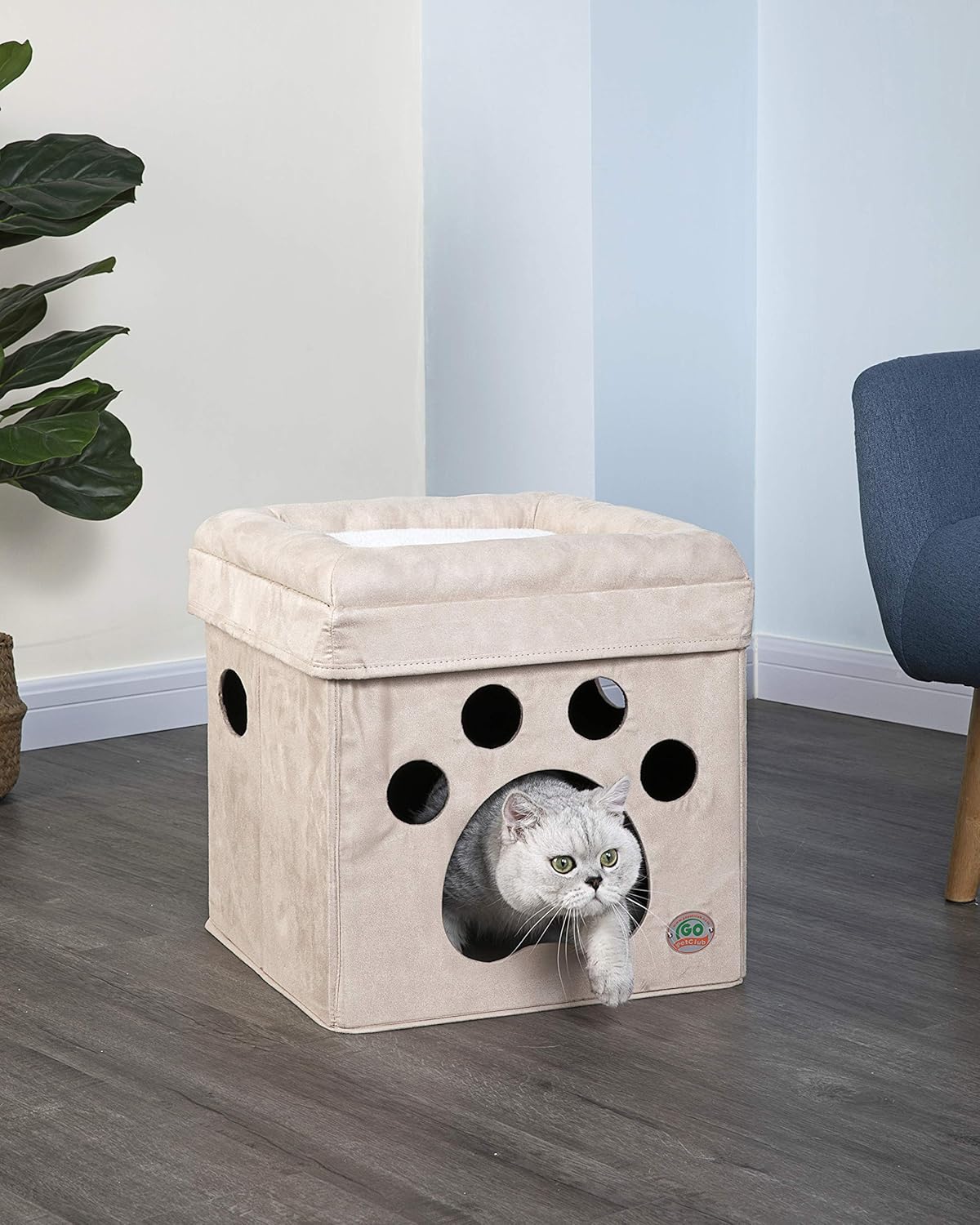 Amazon.com : Go Pet Club Comfy Cat Cube, Beige F880 : Pet Supplies