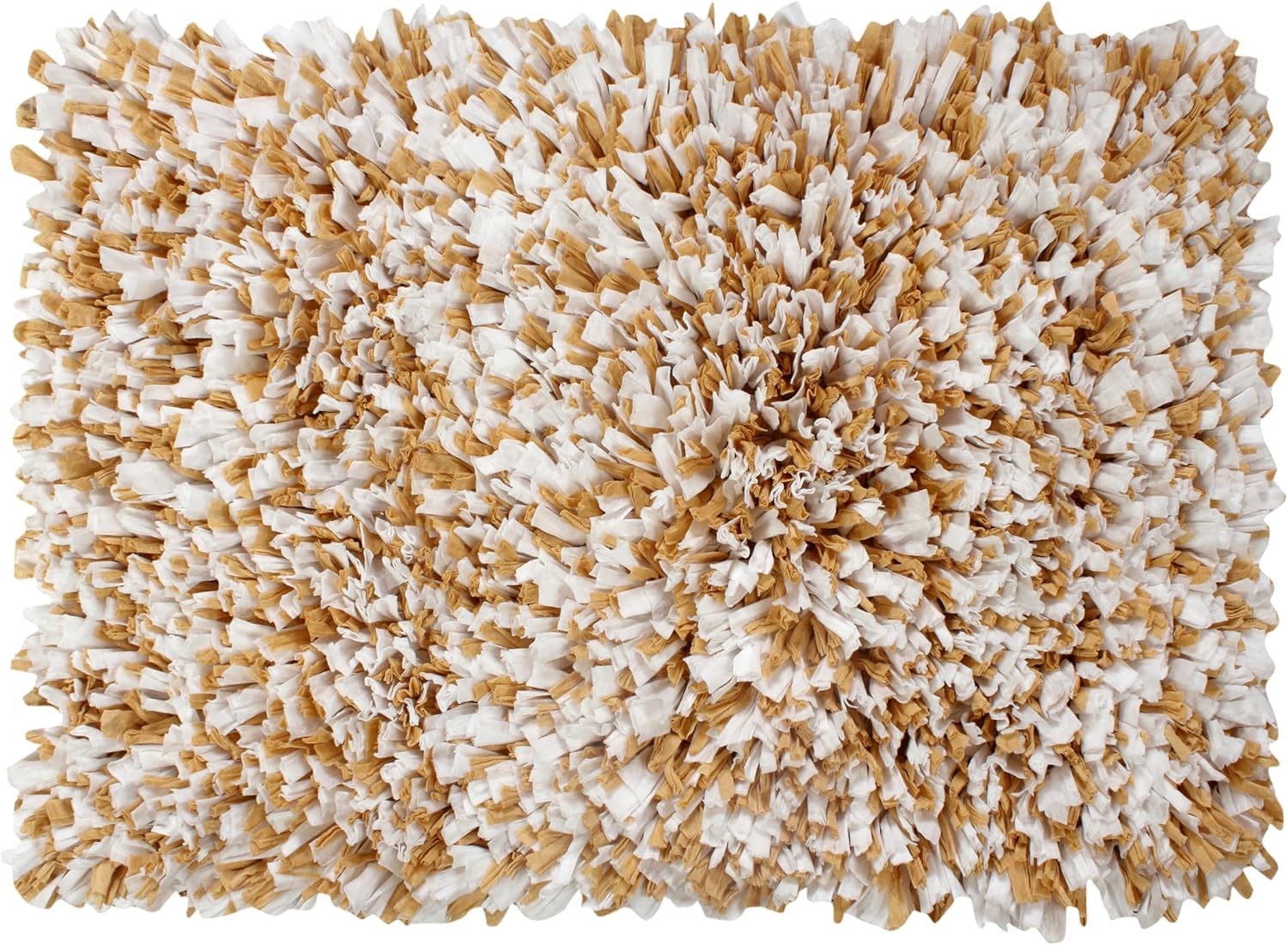 Amazon.com: WARISI Tissue Paper shag Bath Rug, 24 x 17 Inches, Beige ...