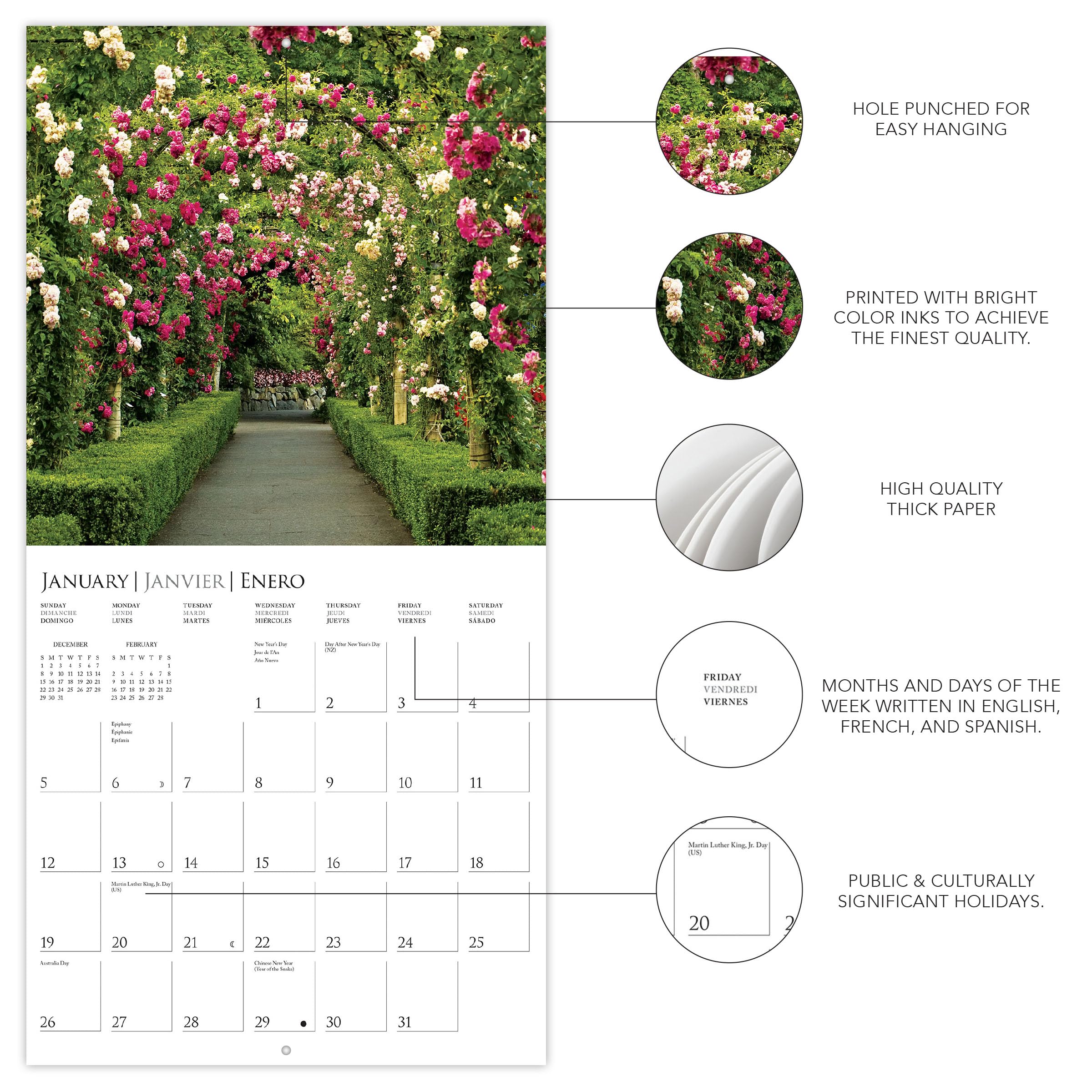 Snapklik.com : 2025 In The Garden Wall Calendar 12” X 12” Thick Paper ...