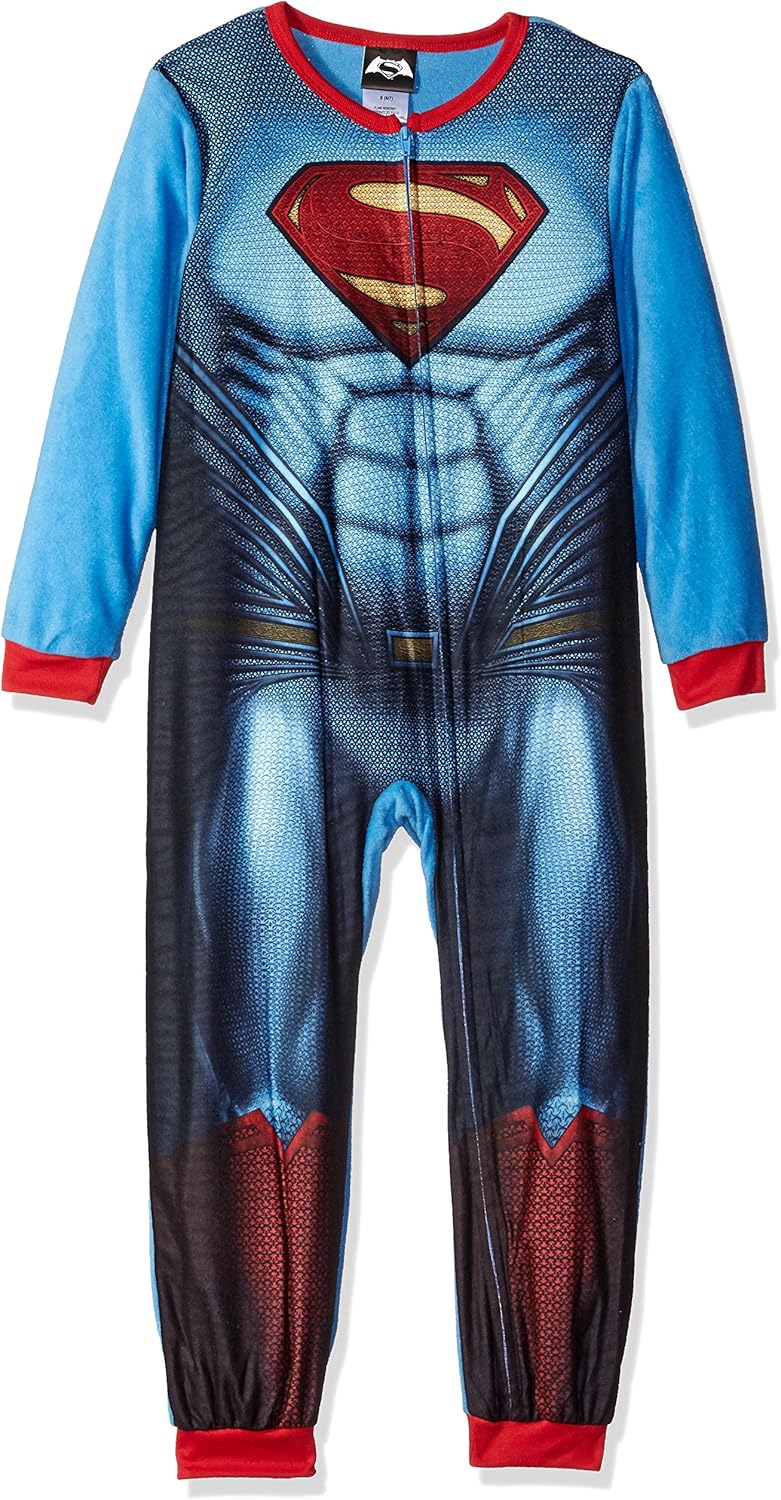 Amazon.com: DC Comics Big Boys Superman Blanket Sleeper with Cape, Blue ...