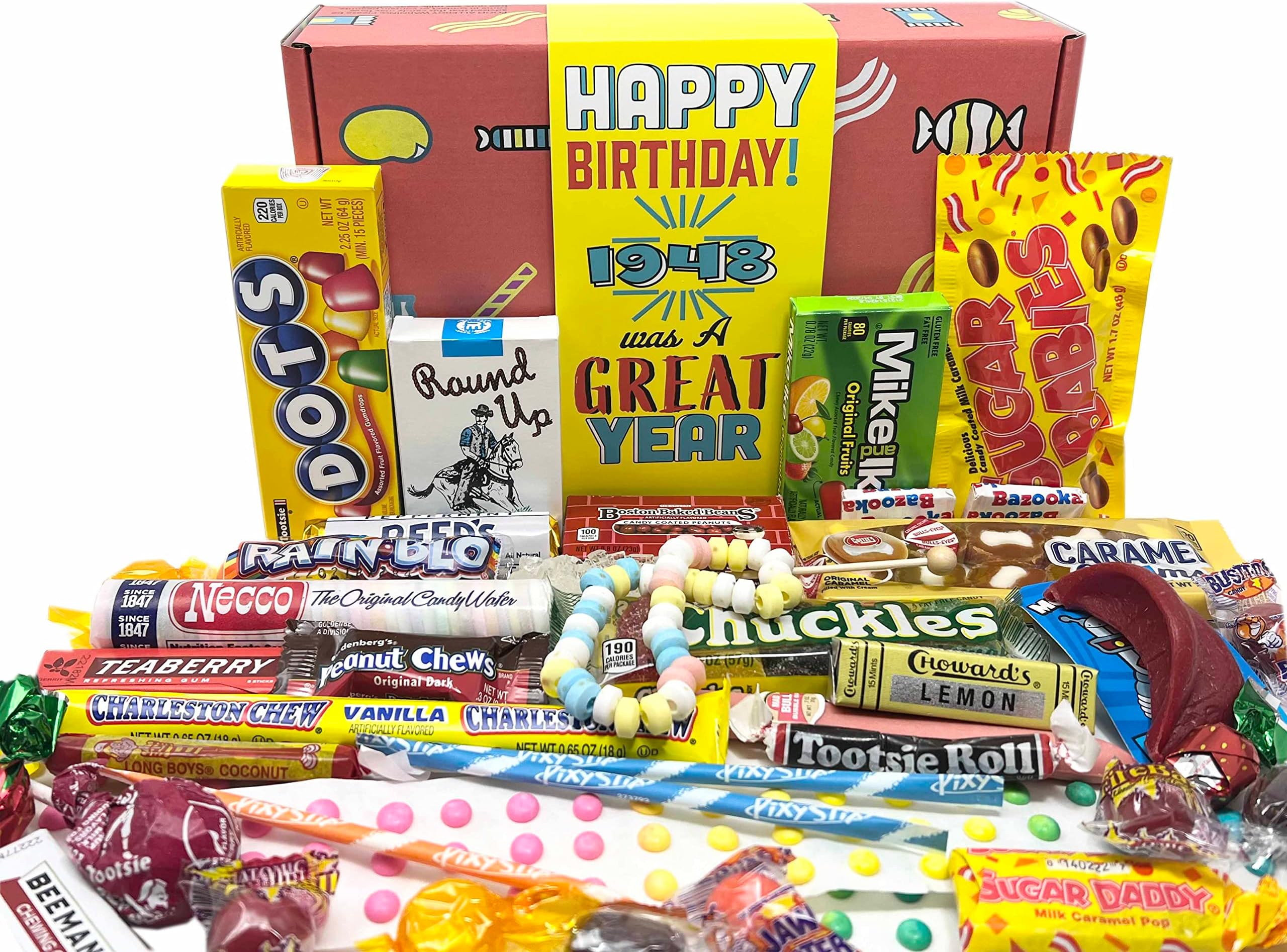 Amazon.com : RETRO CANDY YUM ~ 1948 77th Birthday Gift Box Nostalgic ...