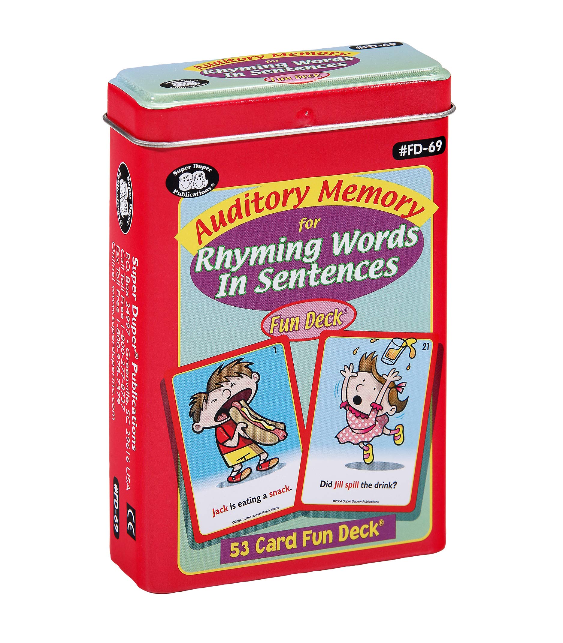 Buy Super Duper Publications | Auditory Memory for Rhyming Words in ...