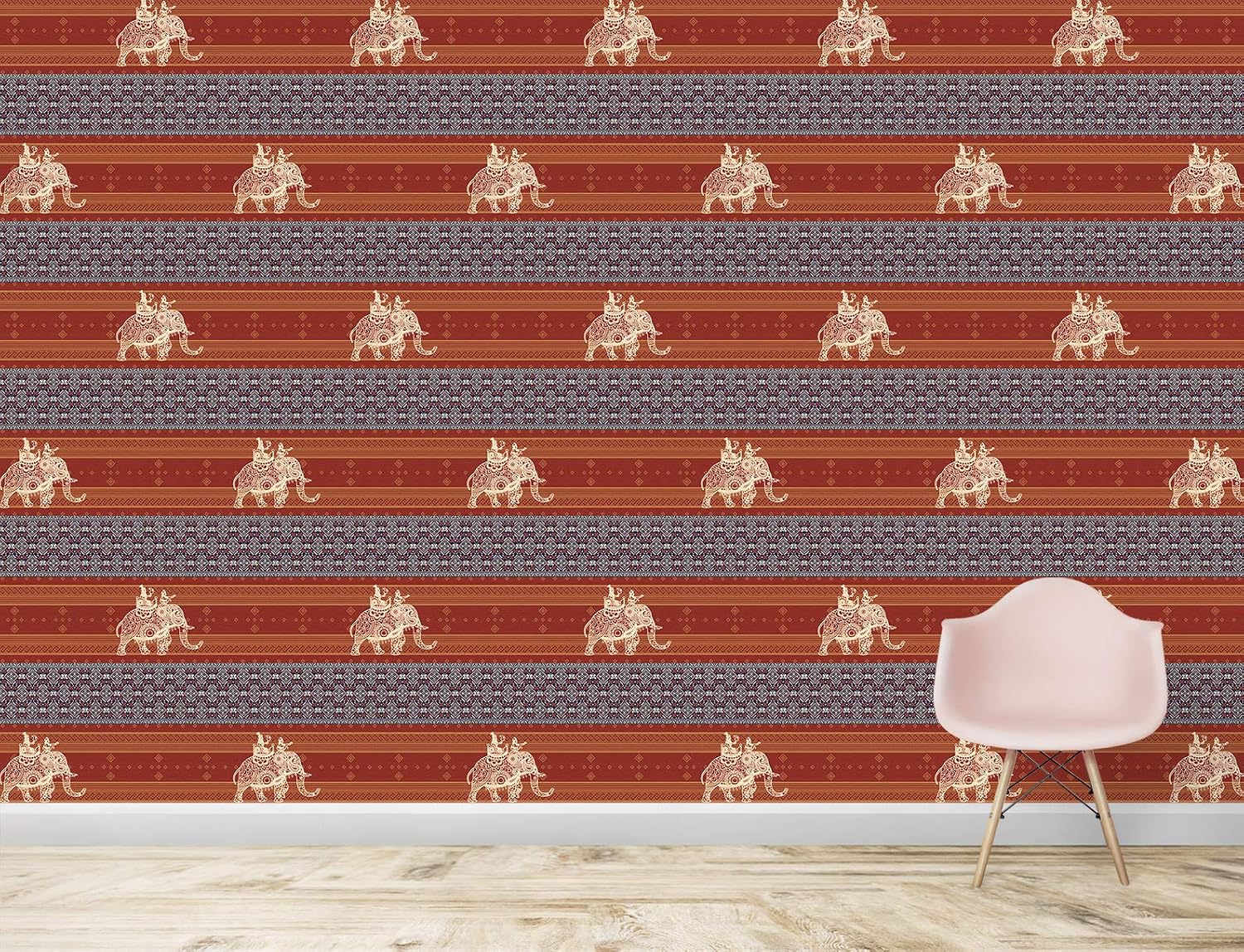Life N Colors Indian Print Wallpaper for bedrooms, Non-Woven Paper, (H ...