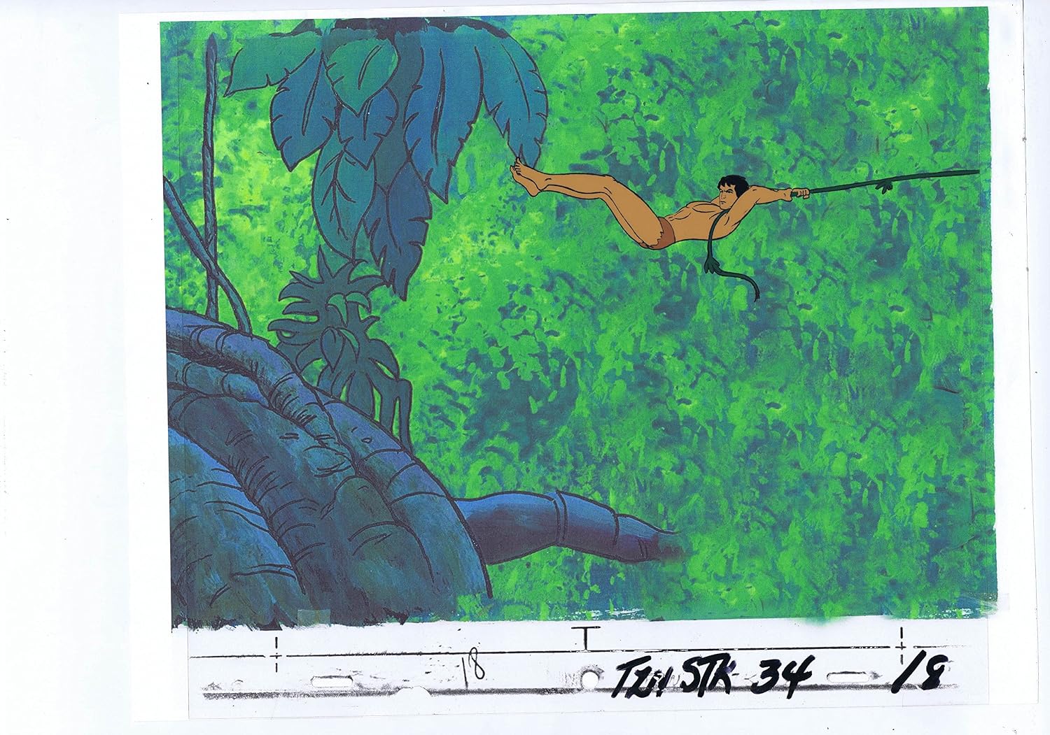 Tarzan, Lord of the Jungle Original Production Animation TARZAN Cel ...