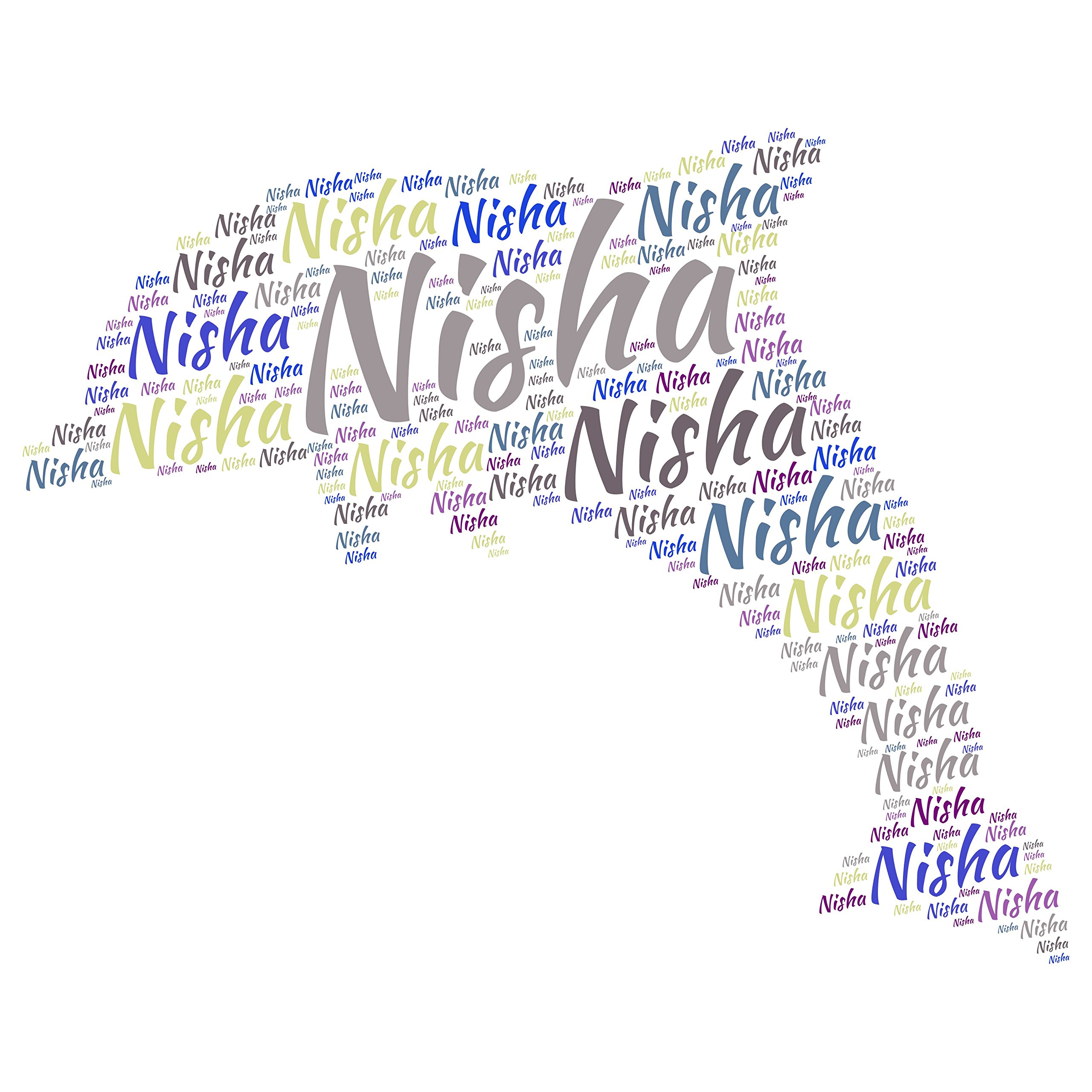 Nishu Name Logo