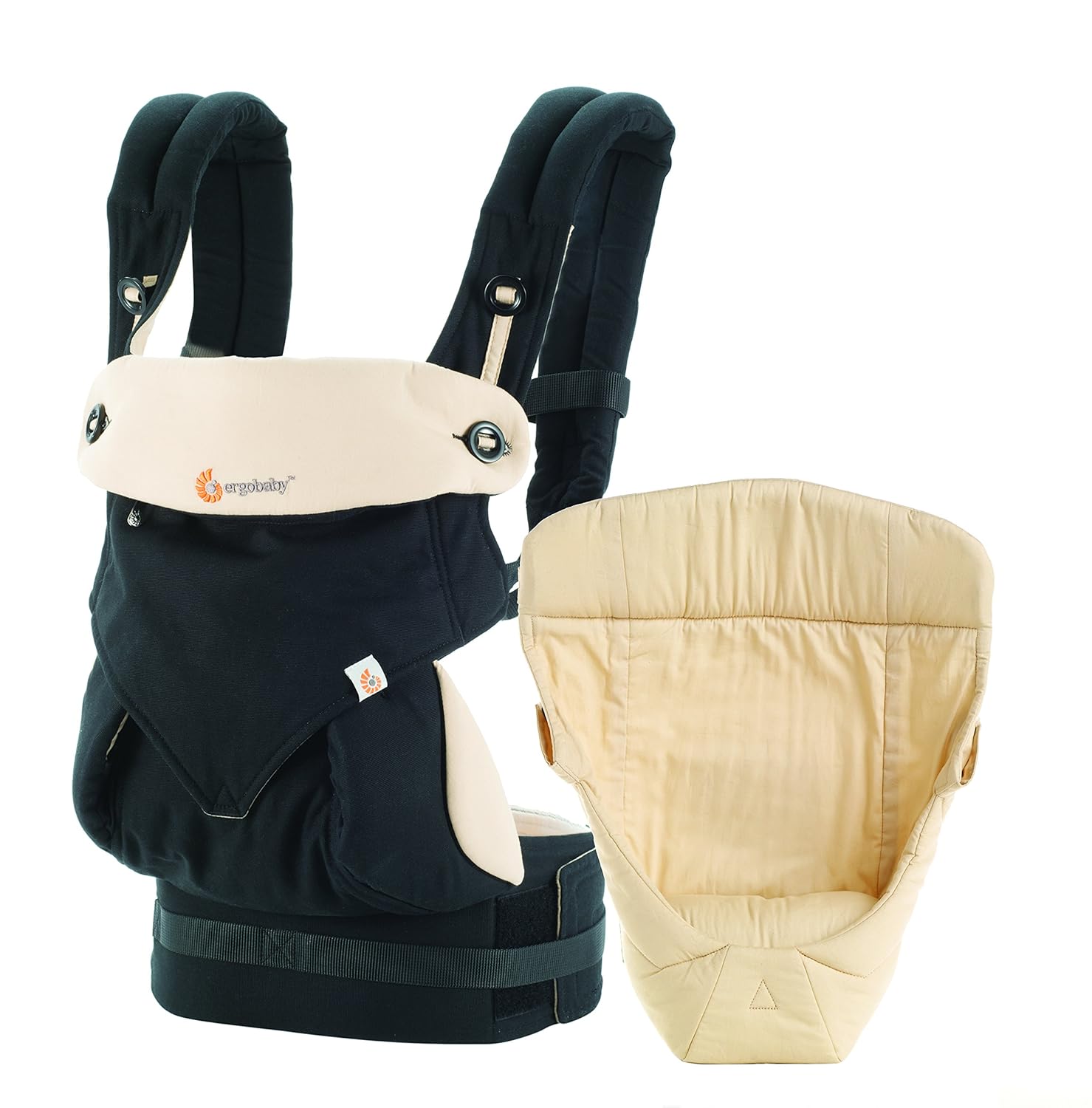 Amazon.com : Ergobaby Bundle - 2 Items: Black/Camel All Carry Position ...