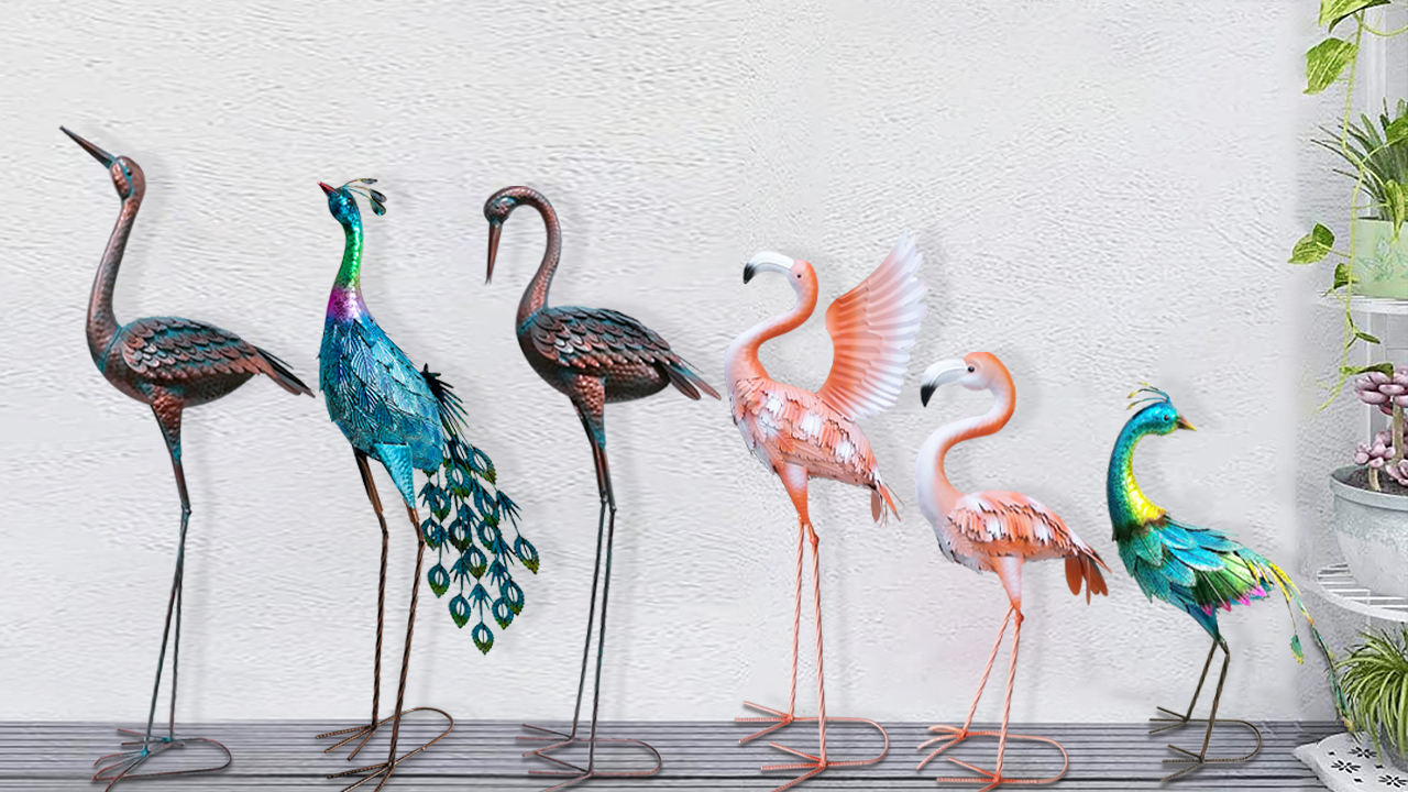Watch Metal Garden Statues and Sculptures Iron Yard Art on Amazon Live