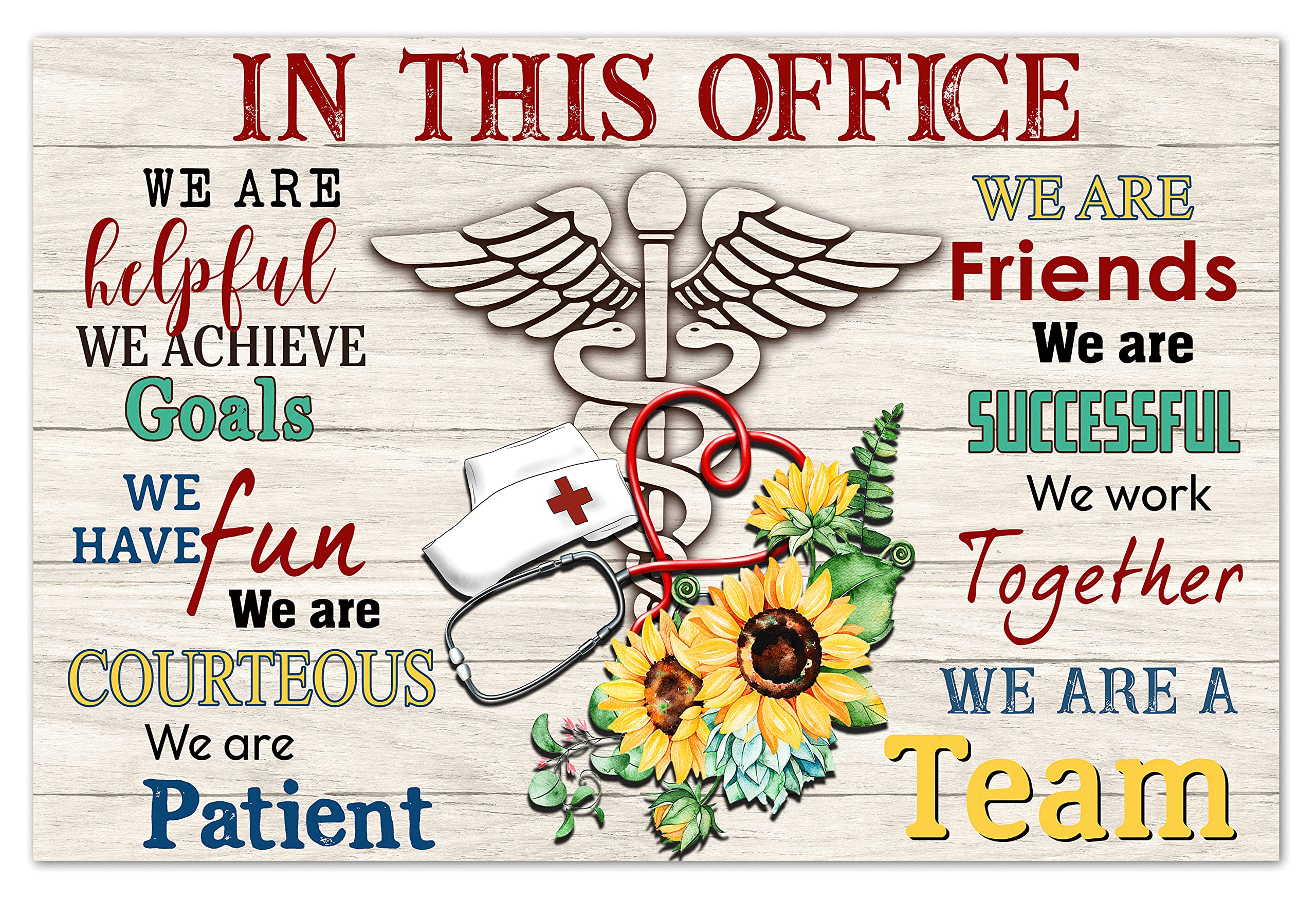 Amazon.com: Hyturtle Nurse Office Decor - In This Office Poster Canvas ...