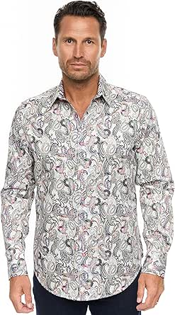 Amazon.com: Robert Graham Men's Shefman Long Sleeve Woven Shirt ...