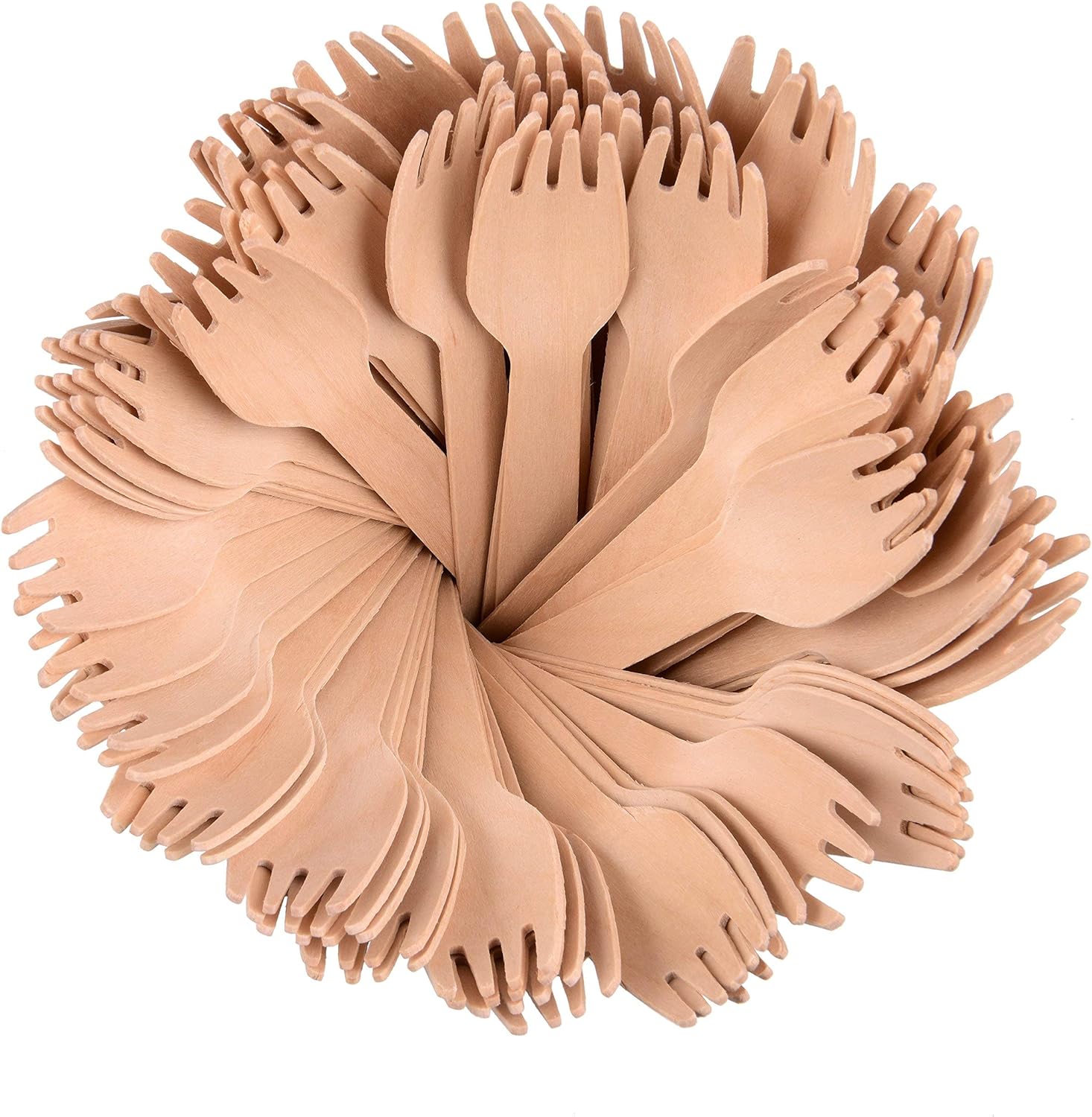 We Can Source It Ltd - Wooden Disposable Forks 6" - Eco-Friendly 100% ...