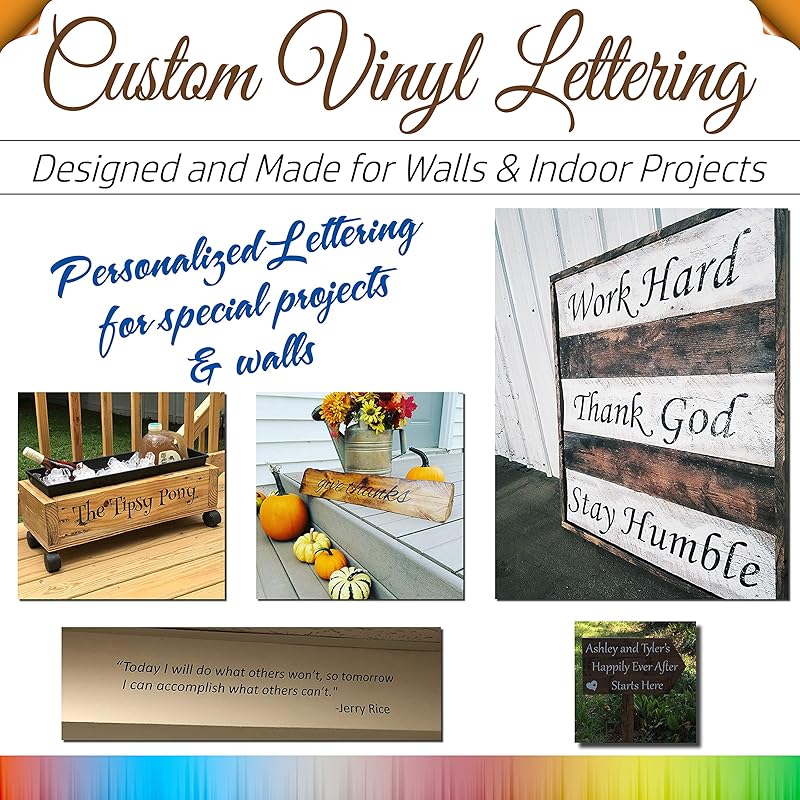 Amazon.com: Rapid Vinyl Custom Vinyl Wall Lettering Decal Personalized ...