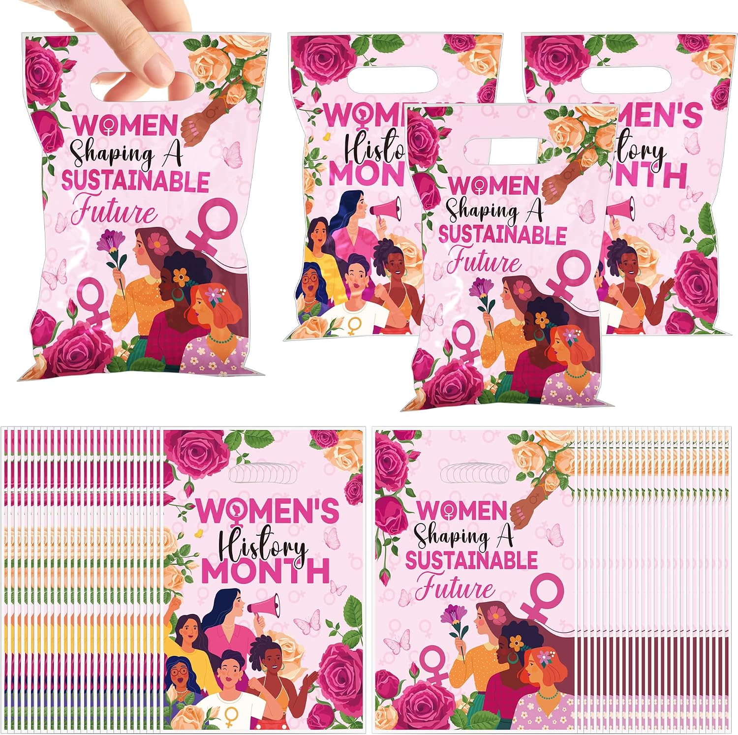Amazon.com: 50 Pcs Women's History Month Party Favor Bags ...