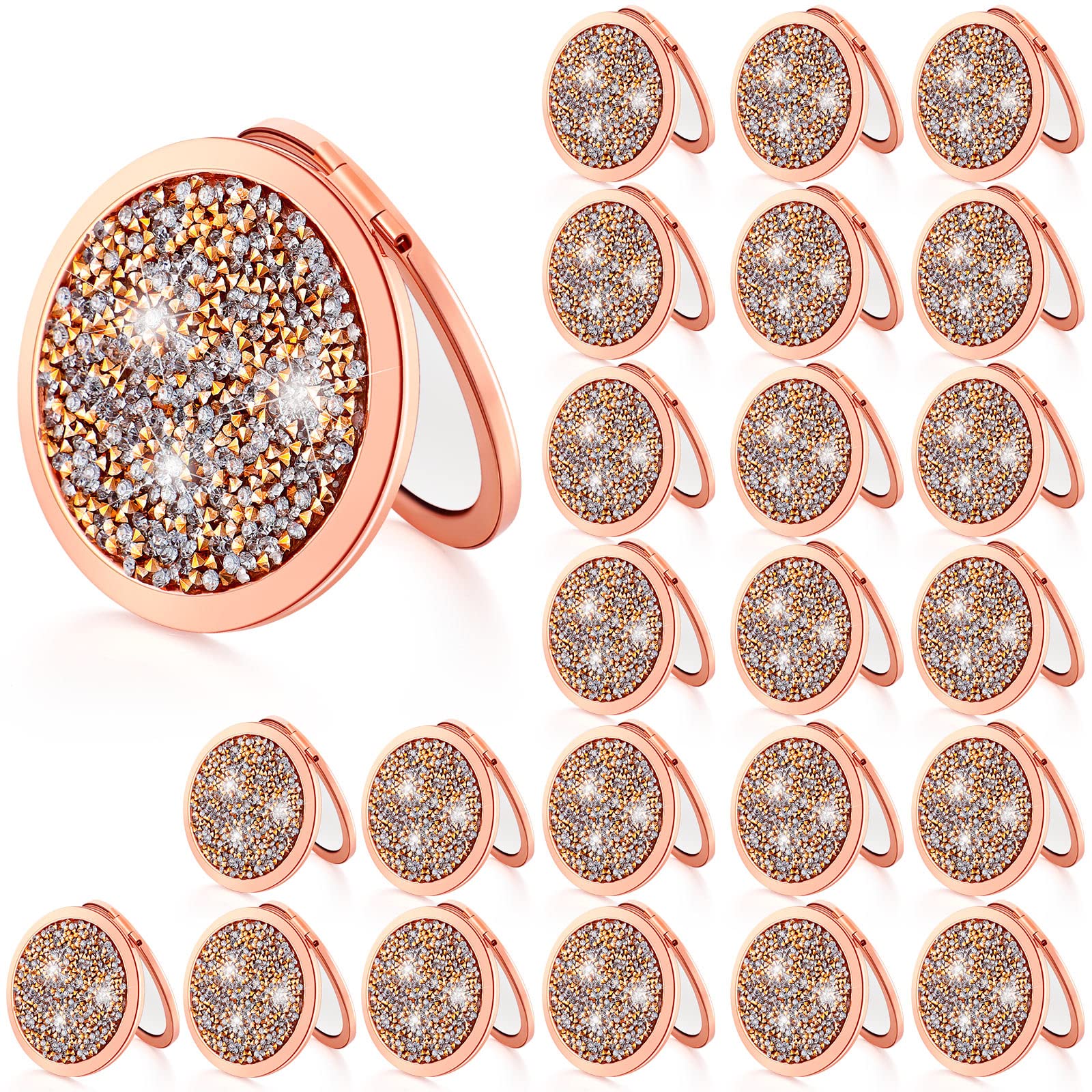 Amazon.com: Magnifying Compact Cosmetic Mirror Round Pocket Makeup ...