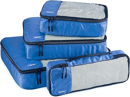 Amazon.com | Amazon Essentials 4-Piece Packing Cubes Travel Accessories ...
