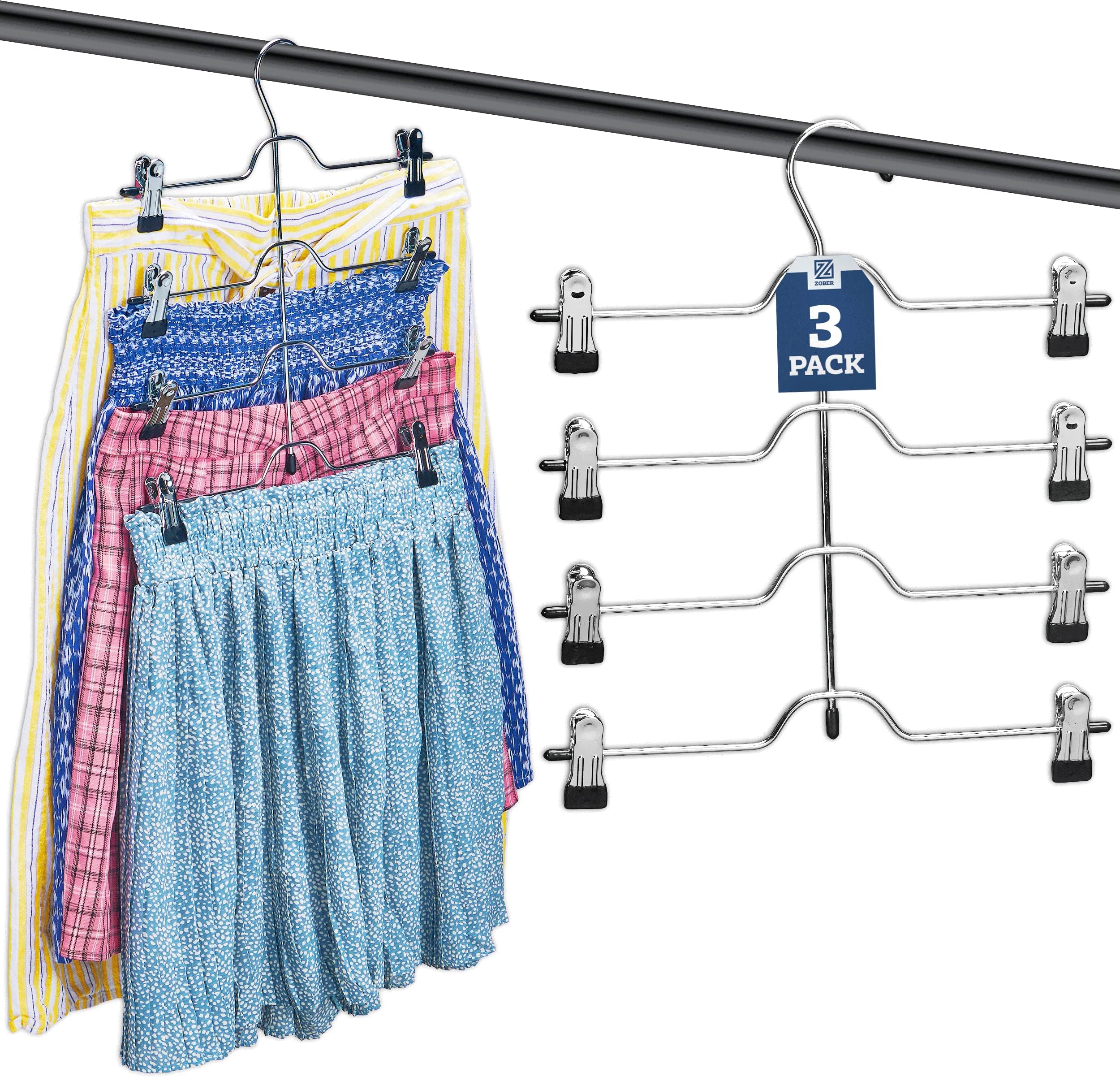 Amazon.com: Amber Home 12 Add-on Rose Gold Copper Metal Pant Hangers 5 ...