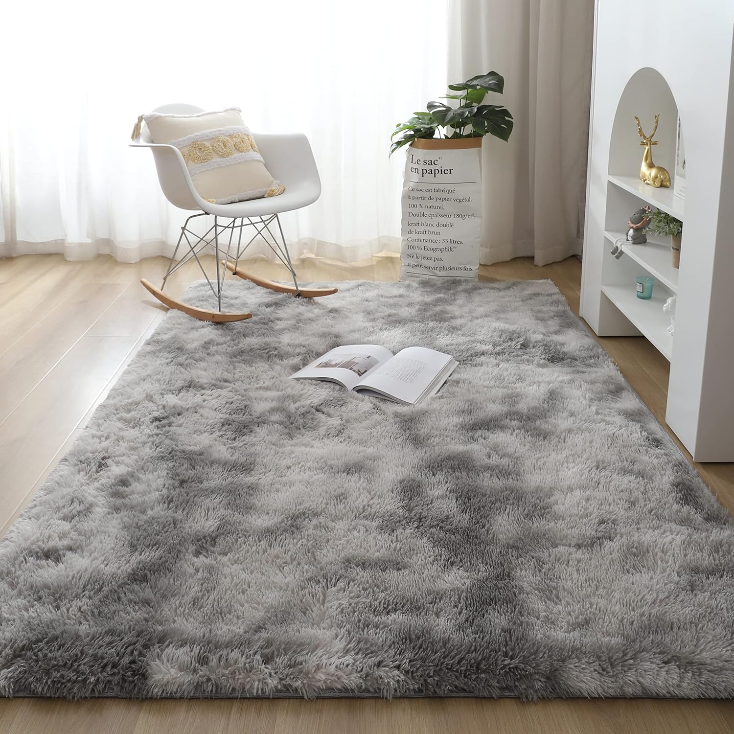 Offizon Soft Indoor Area Rugs Smoothy Rugs 4x5 3 Feet Fluffy Large