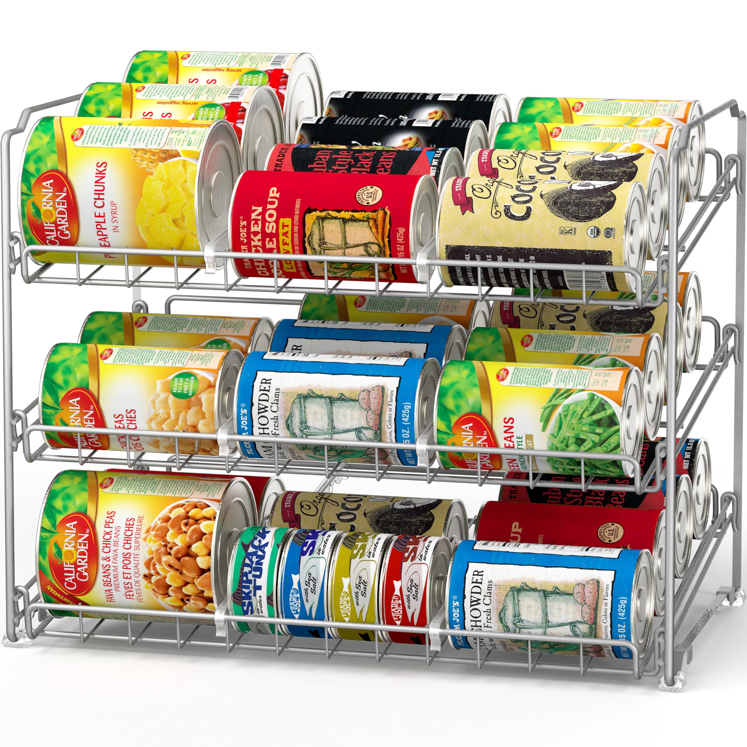 Snapklik.com : Simple Houseware Stackable Can Rack
