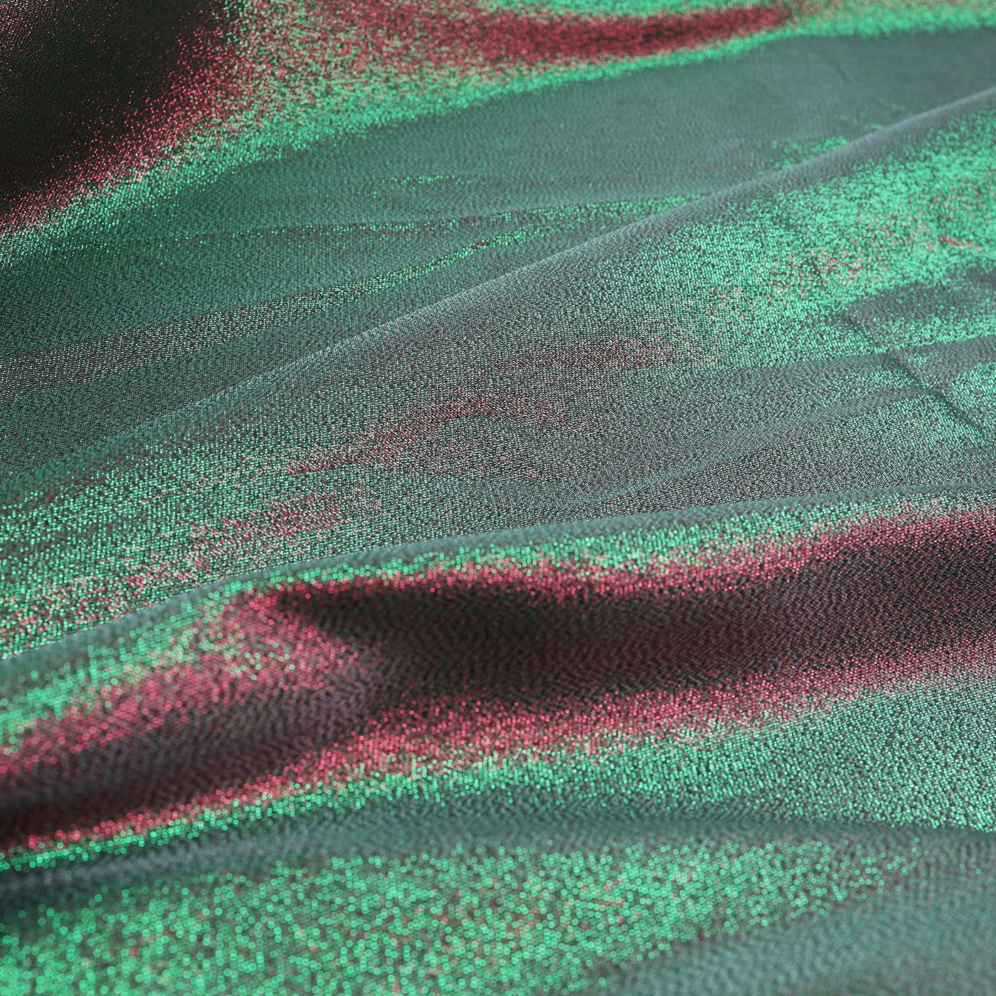 Red Green Iridescent Fabric
