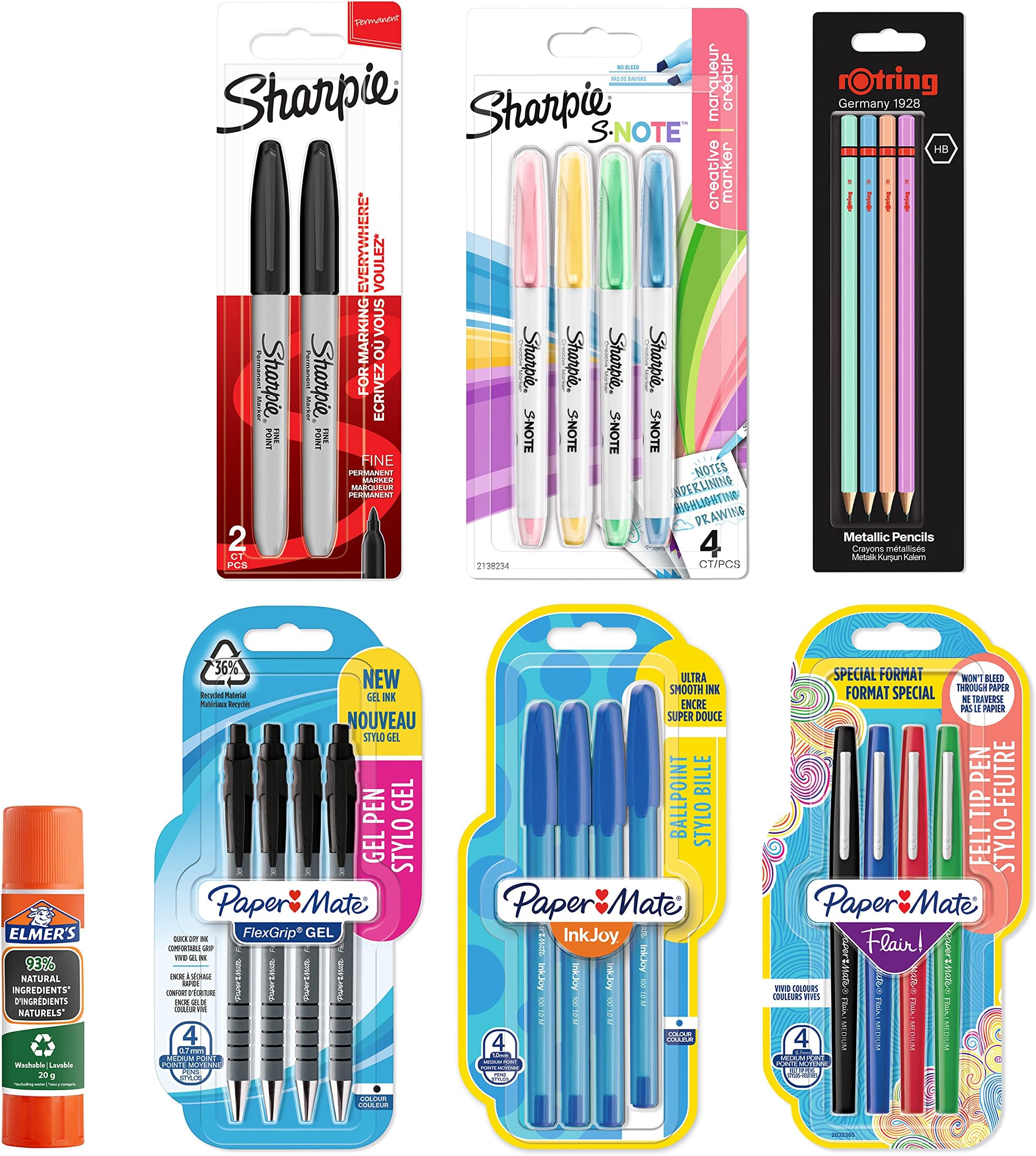 Paper Mate & Sharpie Pens Set | Stationery Supplies | Ballpoint Pens ...
