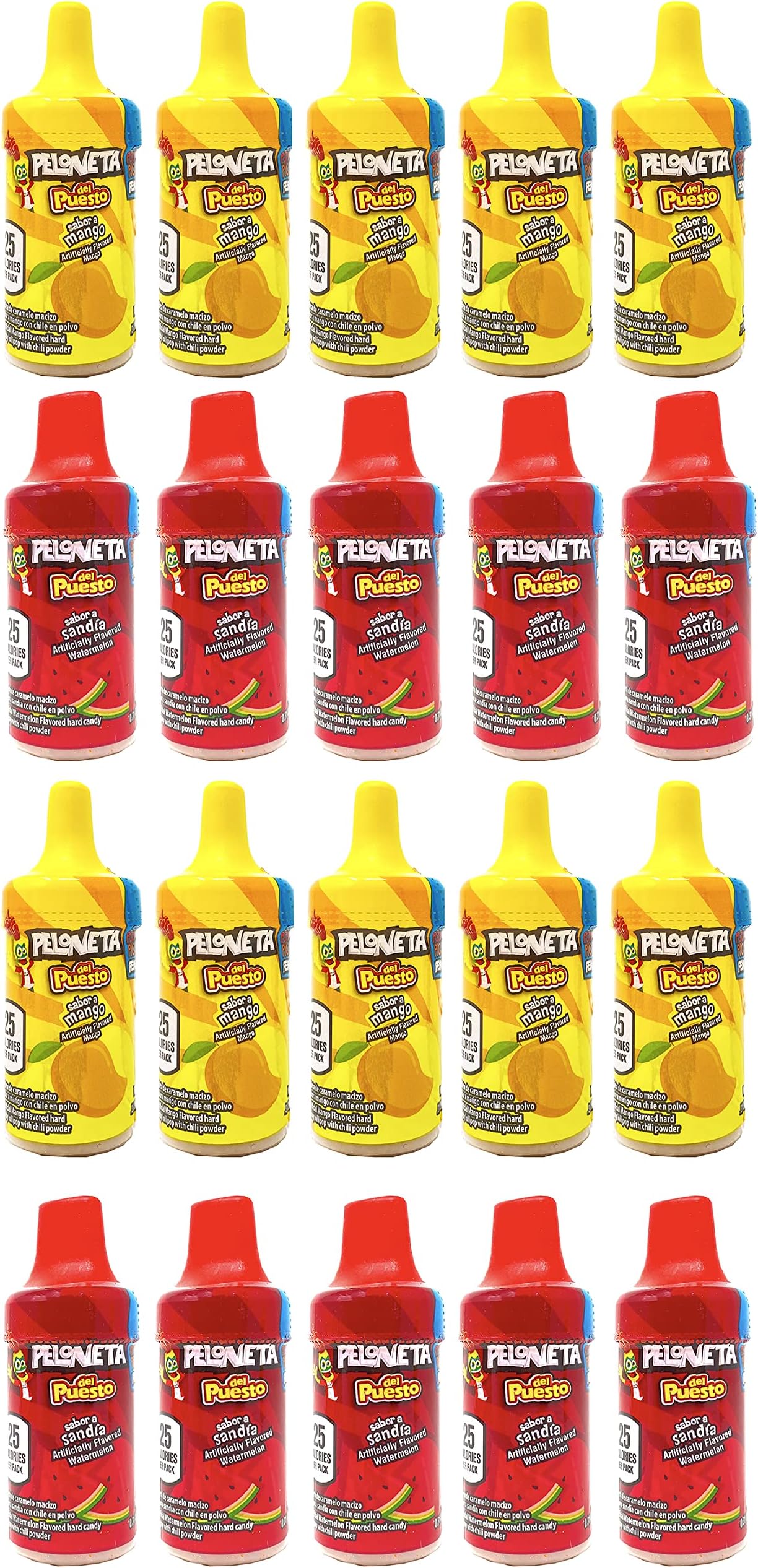 Amazon.com : Pelon Peloneta Tamarind with Mango Lollipop, 24 Count ...