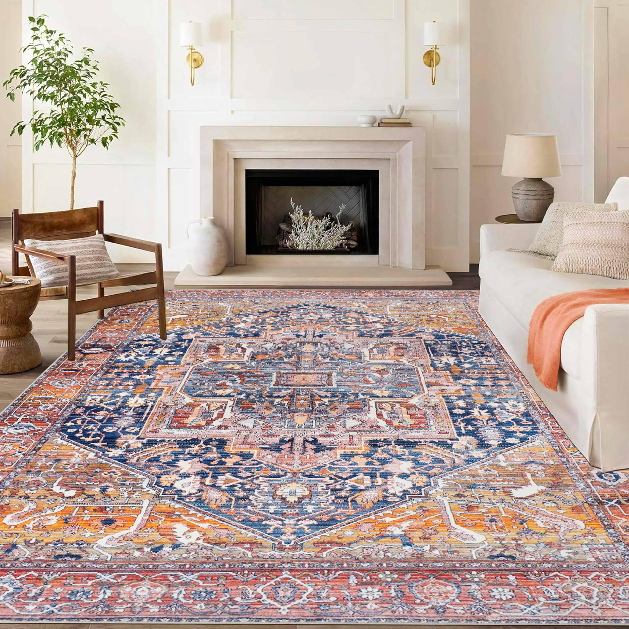 Cekene 160x230cm Area Rugs for Living Room Non-Slip Soft Bedroom Rugs ...