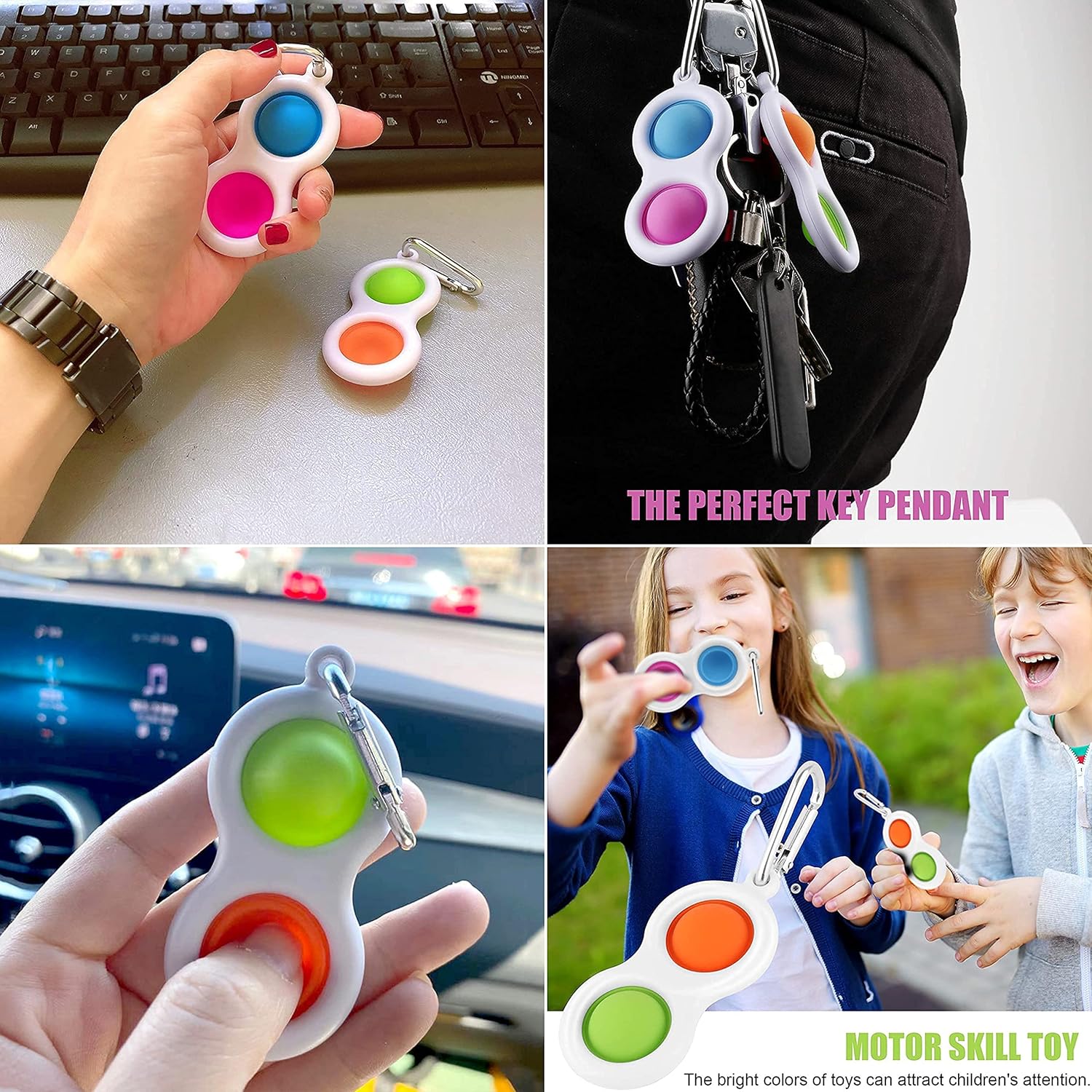 WIKKI Simple Dimple Fidget Toy,3 Psc, Marble Mesh Fidget Toy, Mini ...