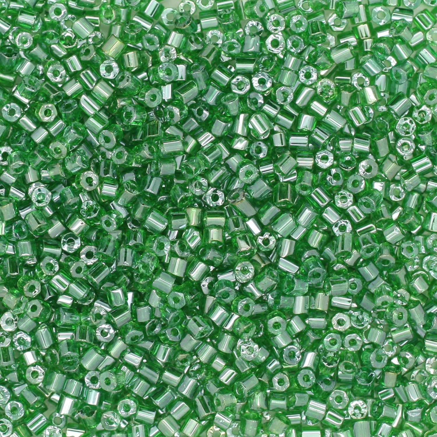 Amazon.com: Generic Seed Beads Green Luster Shiny 11/0 2 Cut Czech ...