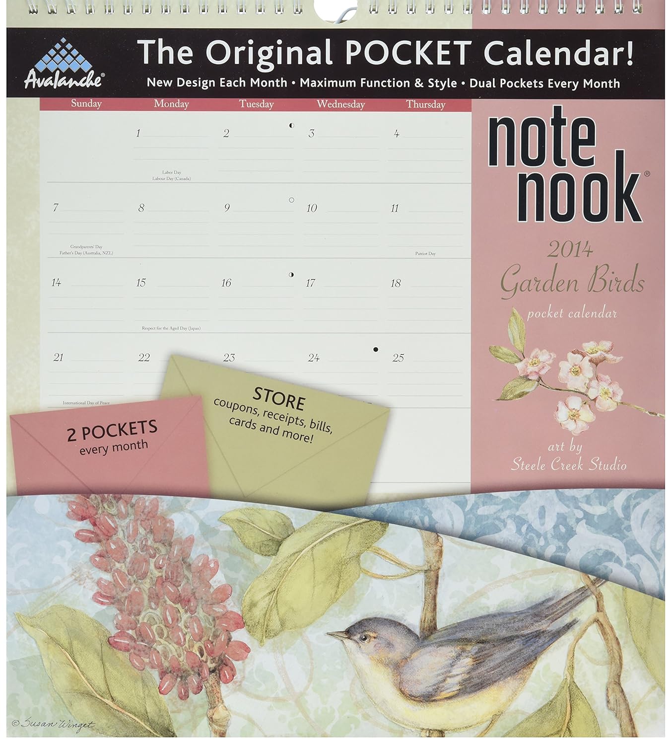 Garden Birds Note Nook 2014 Calendar : Steele Creek Studio: Amazon.co ...