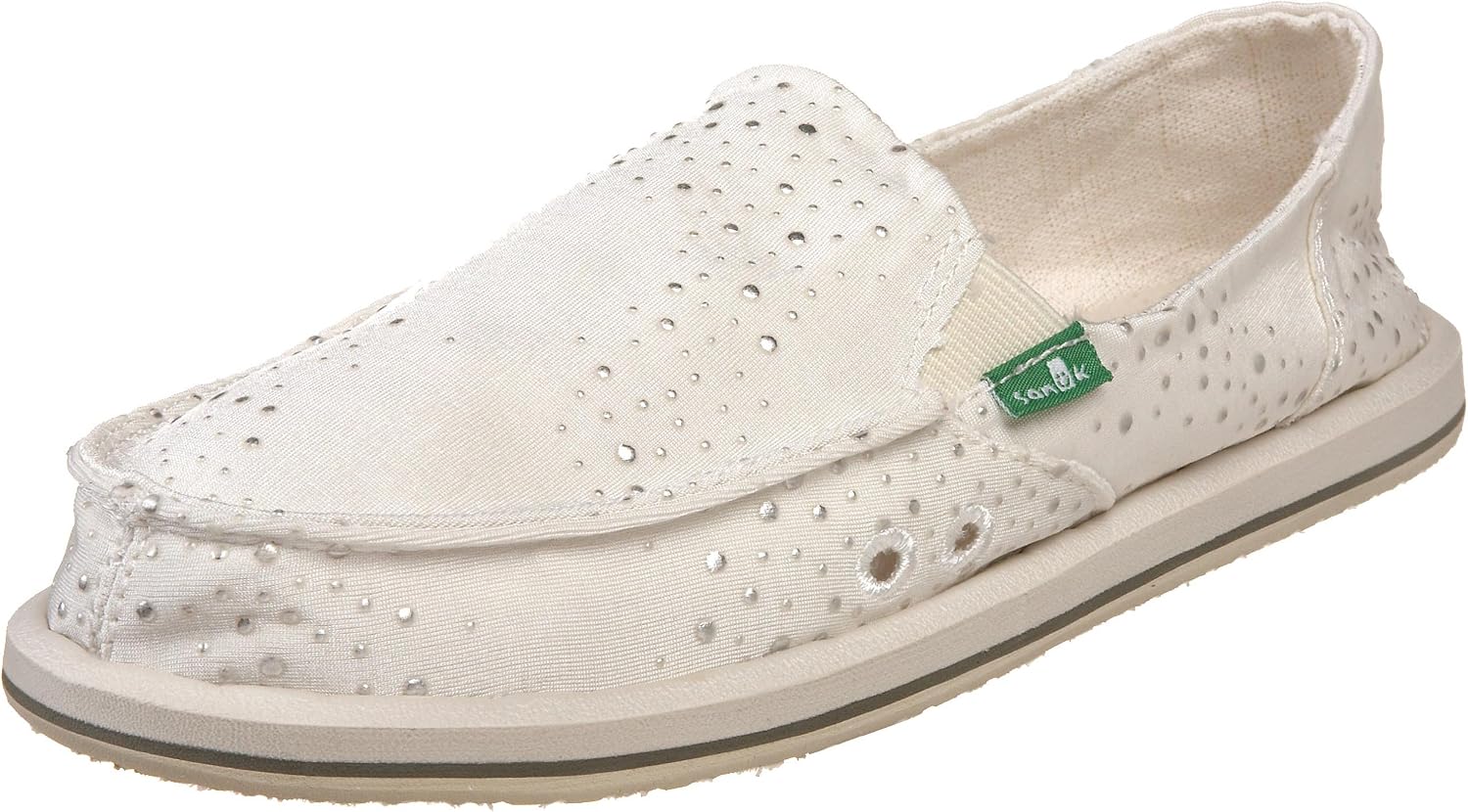 Amazon.com | Sanuk Women's Star Dust Sidewalk Surfer, Ivory | Walking