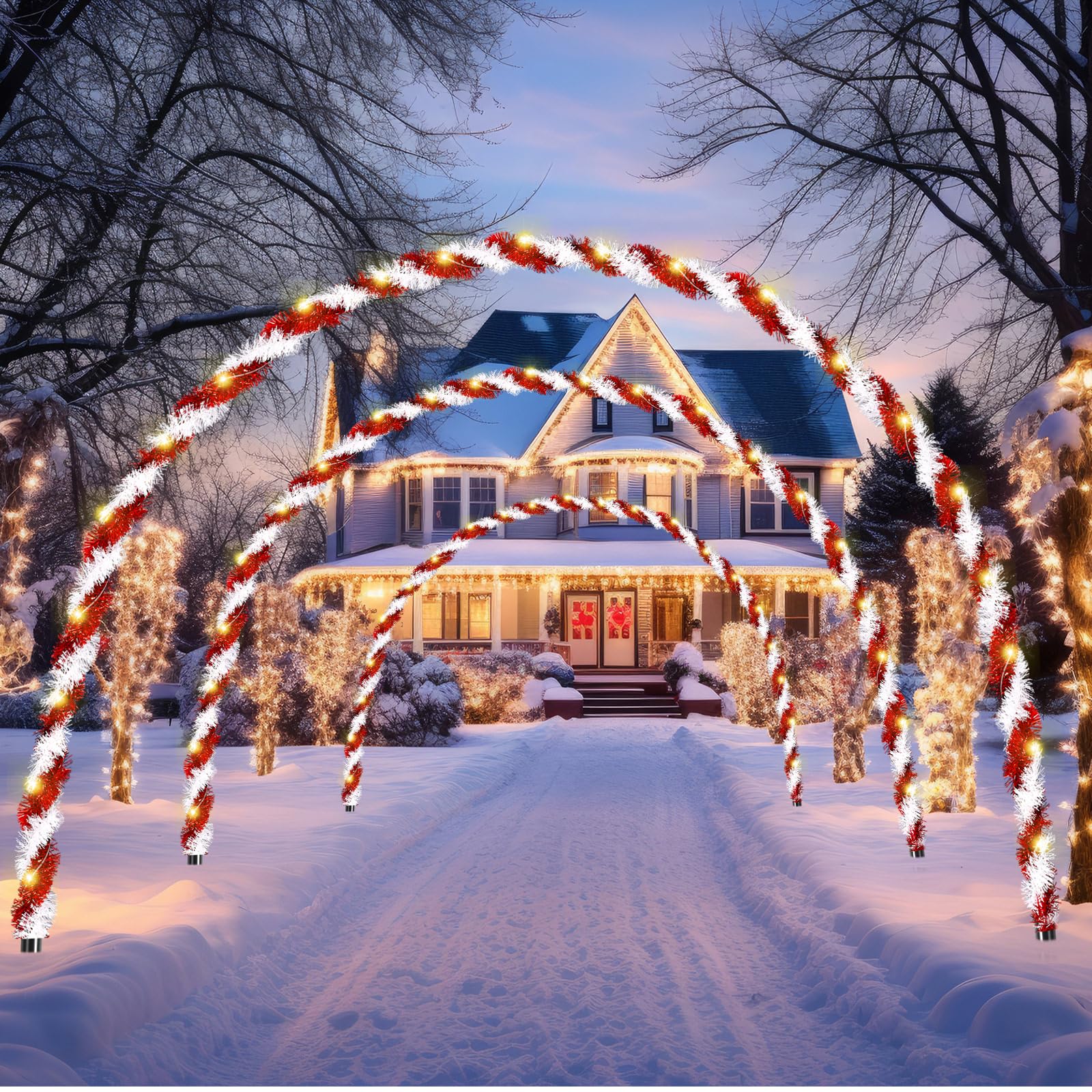 Lighted Arch Christmas Lights Outdoor Giant Starburst Lighted Arches