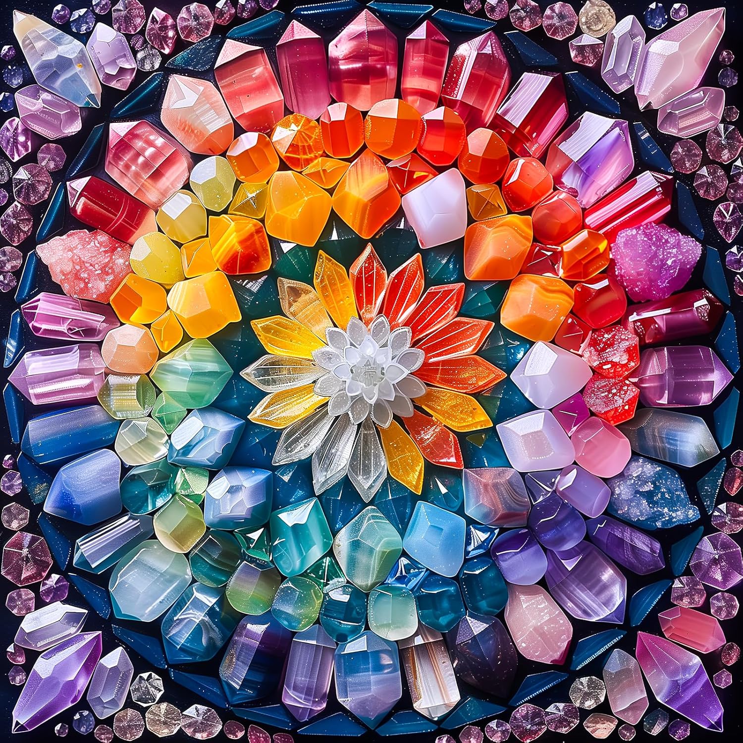 Amazon.com: Shining Colorful Crystals Rainbow Crystals 1000 Piece ...