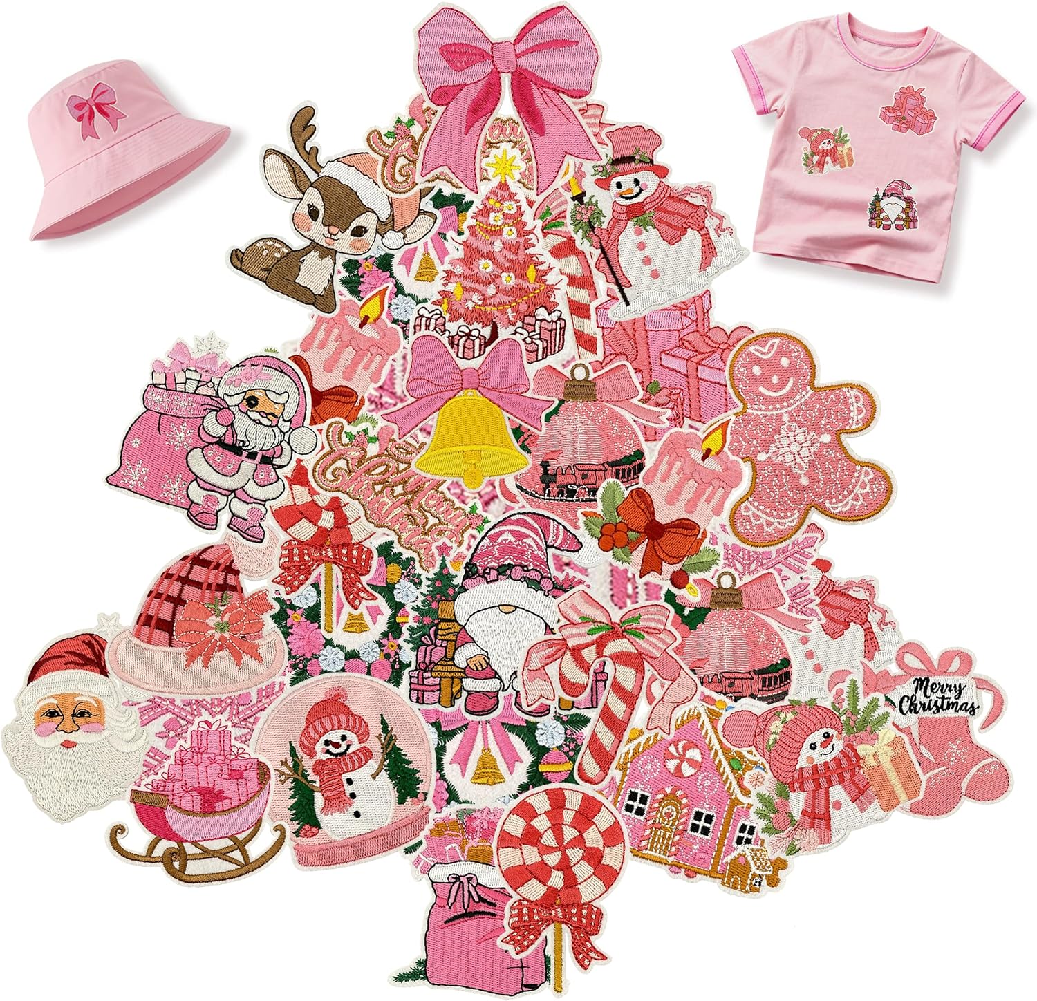 Amazon.com: 24PCS Winter Christmas Themed Iron On Patches, Sew On ...