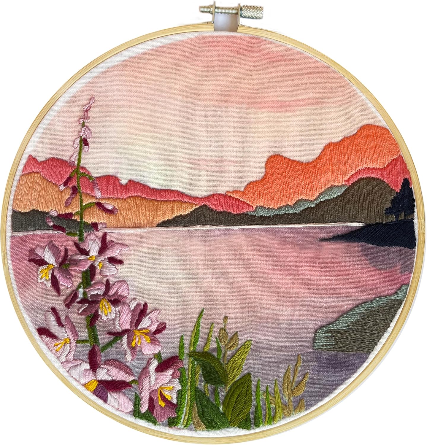 Amazon.com: mozhijing Landscape Embroidery Stamped Pattern.Scenery ...