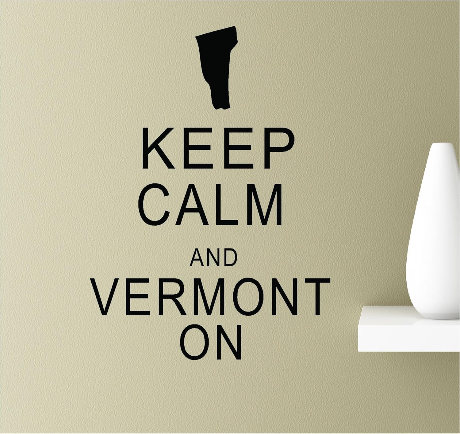 Amazon.com: Keep Calm and Vermont on Vinyl Wall Art Inspirational ...