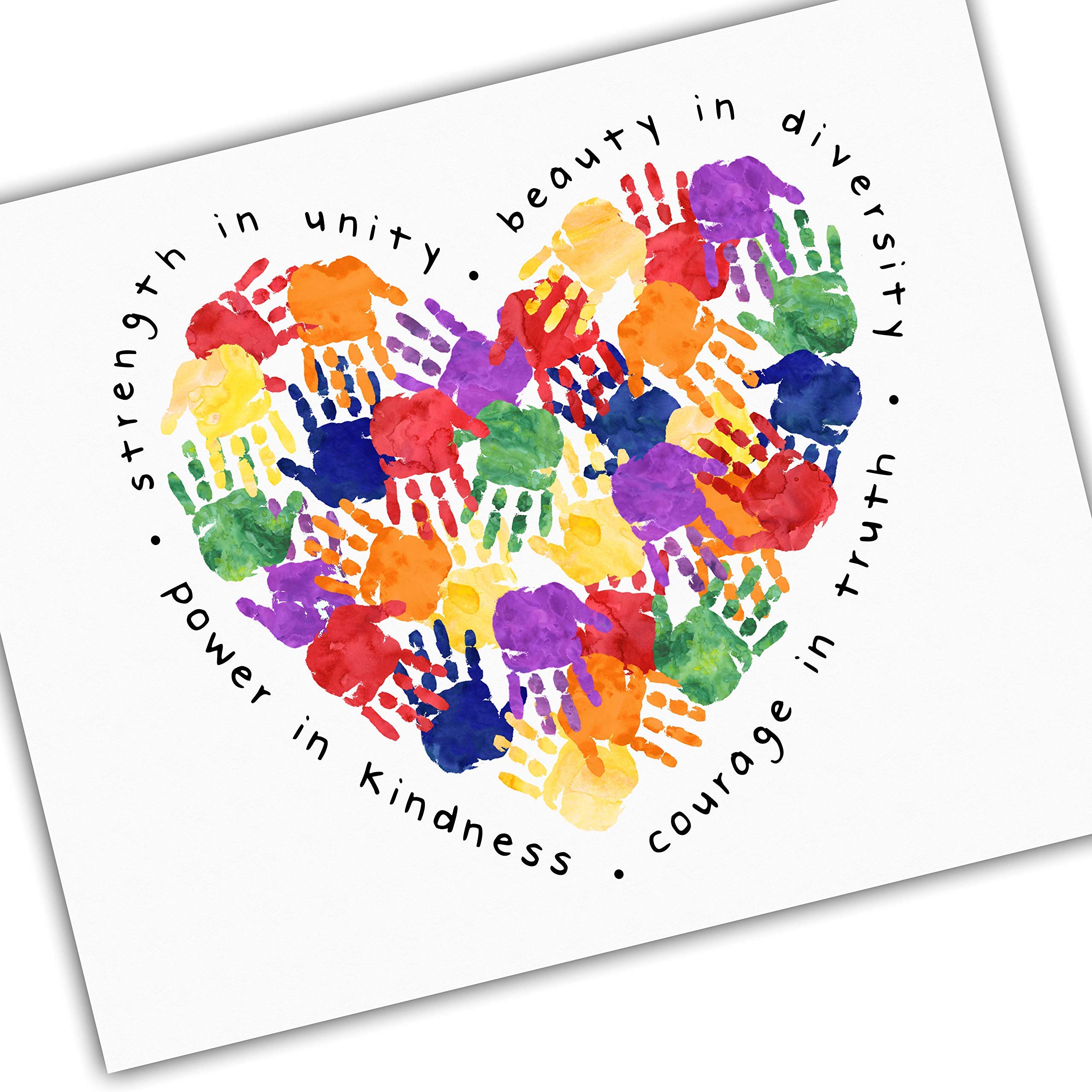 Buy Inclusivity and Diversity Art for Kids - Handprints Heart ...