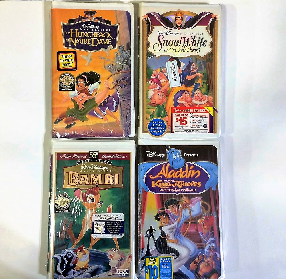 Walt Disney's Masterpiece Vintage VHS Lot Lion King, Snow, 60% OFF