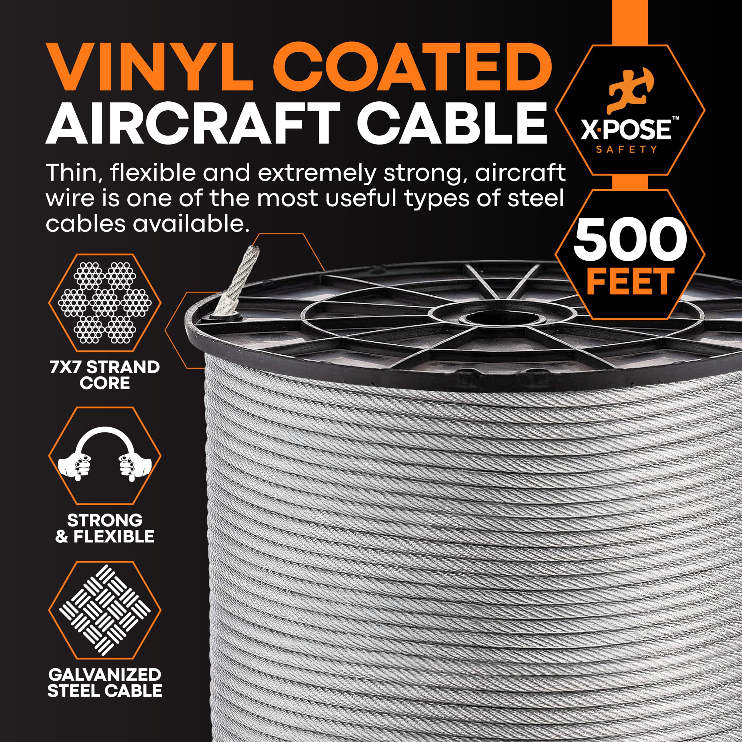 Snapklik.com : Xpose Safety 7x7 Vinyl-Coated Galvanized Steel Aircraft ...