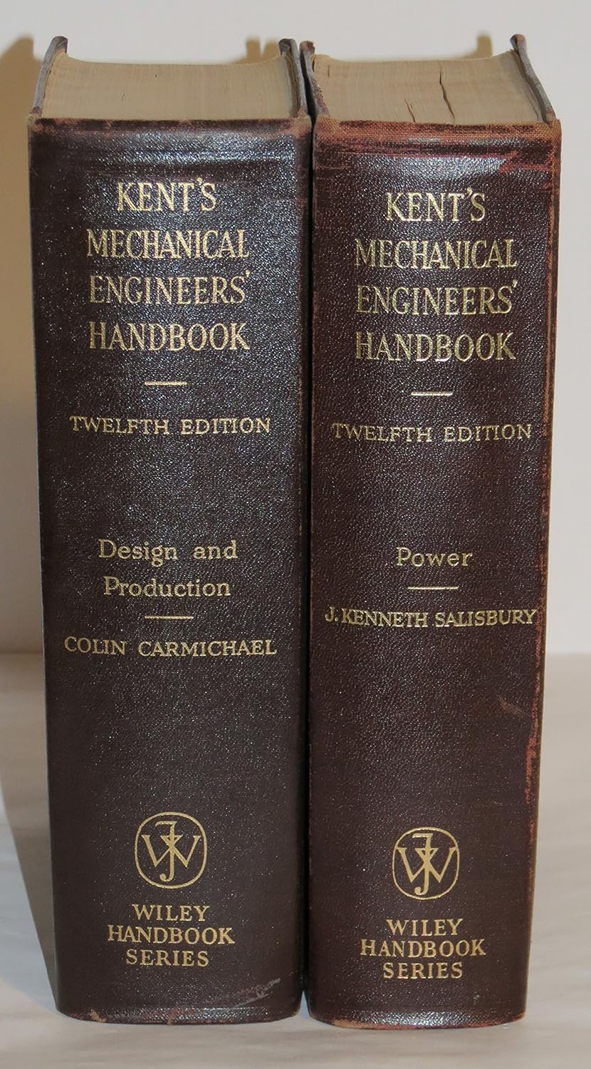 Amazon.com: Kent's Mechanical Engineers' Handbook 12th edition-2 volume ...