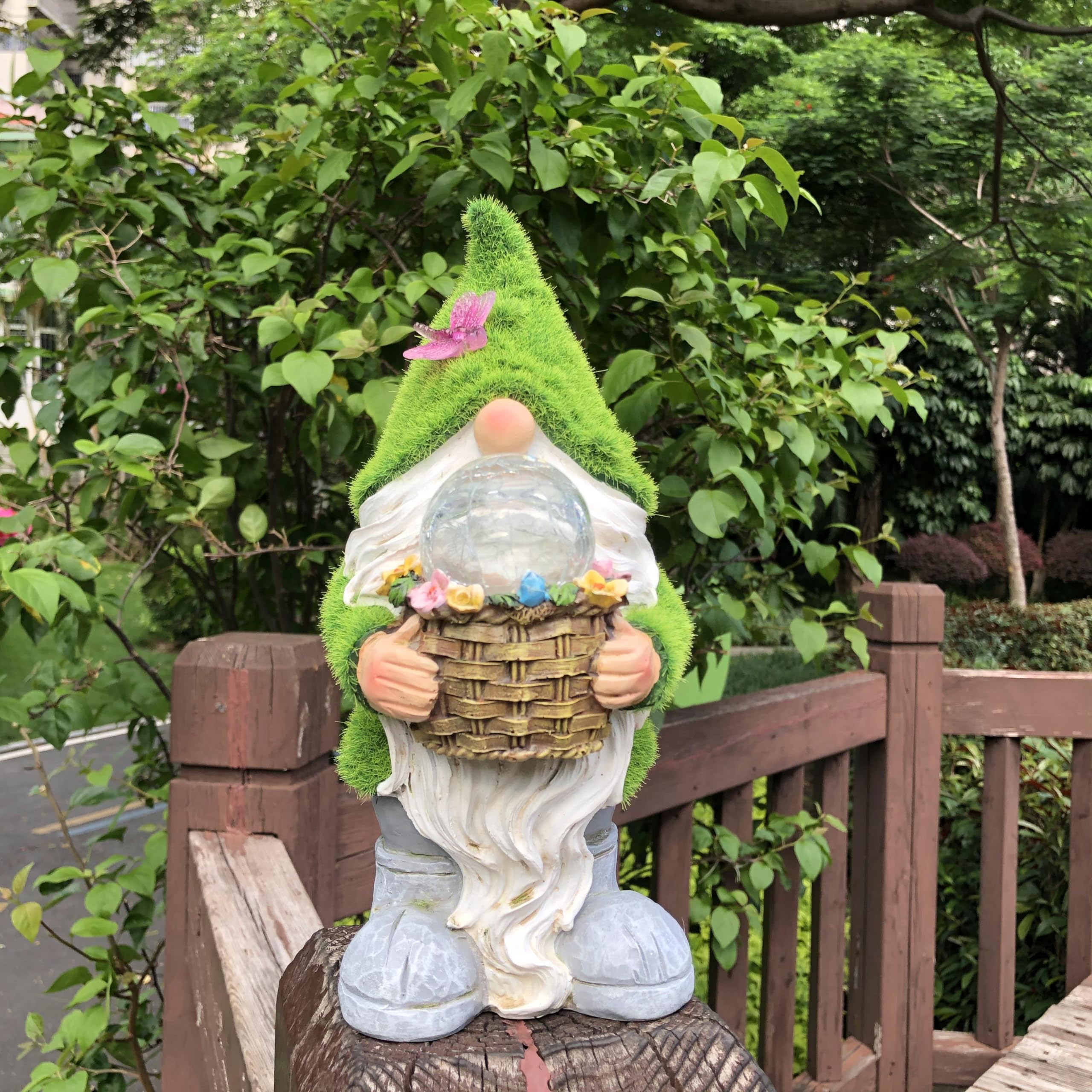 Amazon.com: Yaoemei Garden Gnomes Statues, Outdoor Gnome Decorations ...